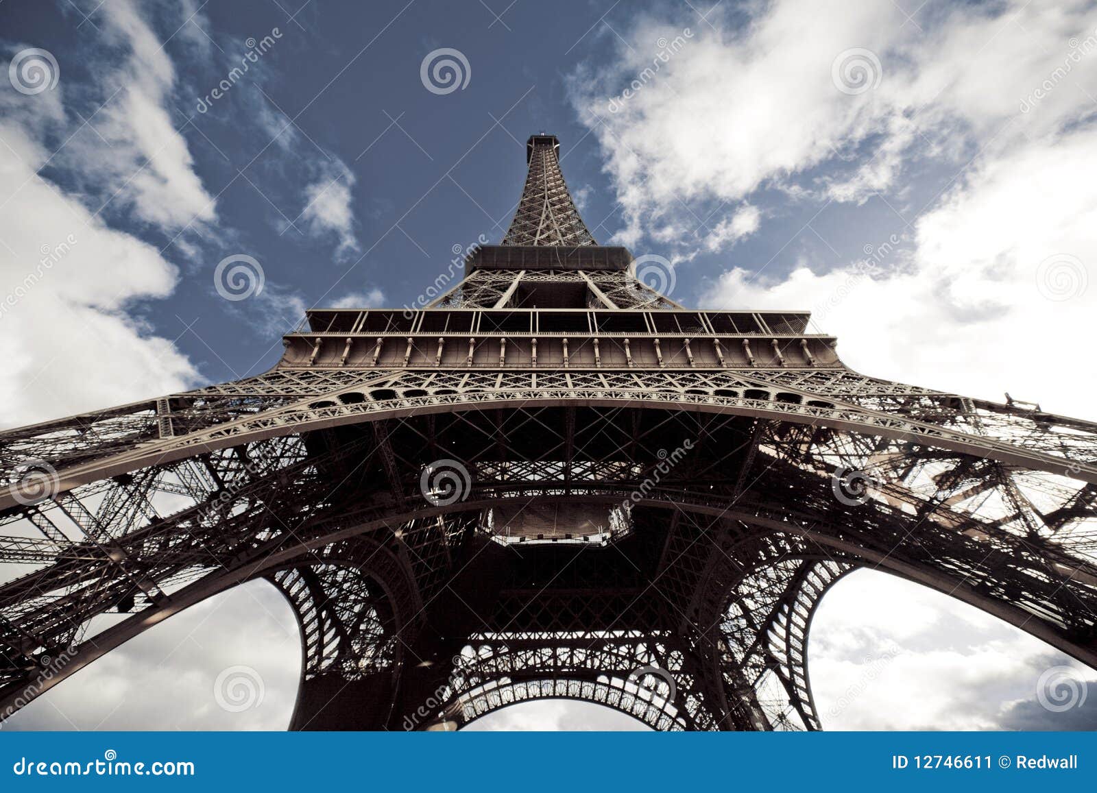 Eiffel Tower Wide stock image. Image of european, architecture - 12746611