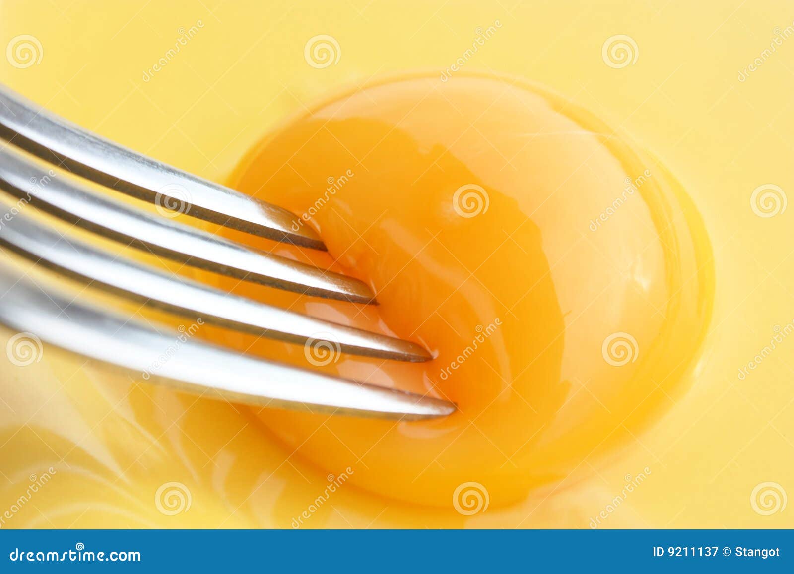 Eigelb mit Gabel stockbild. Bild von brechen, sonderkommando - 9211137