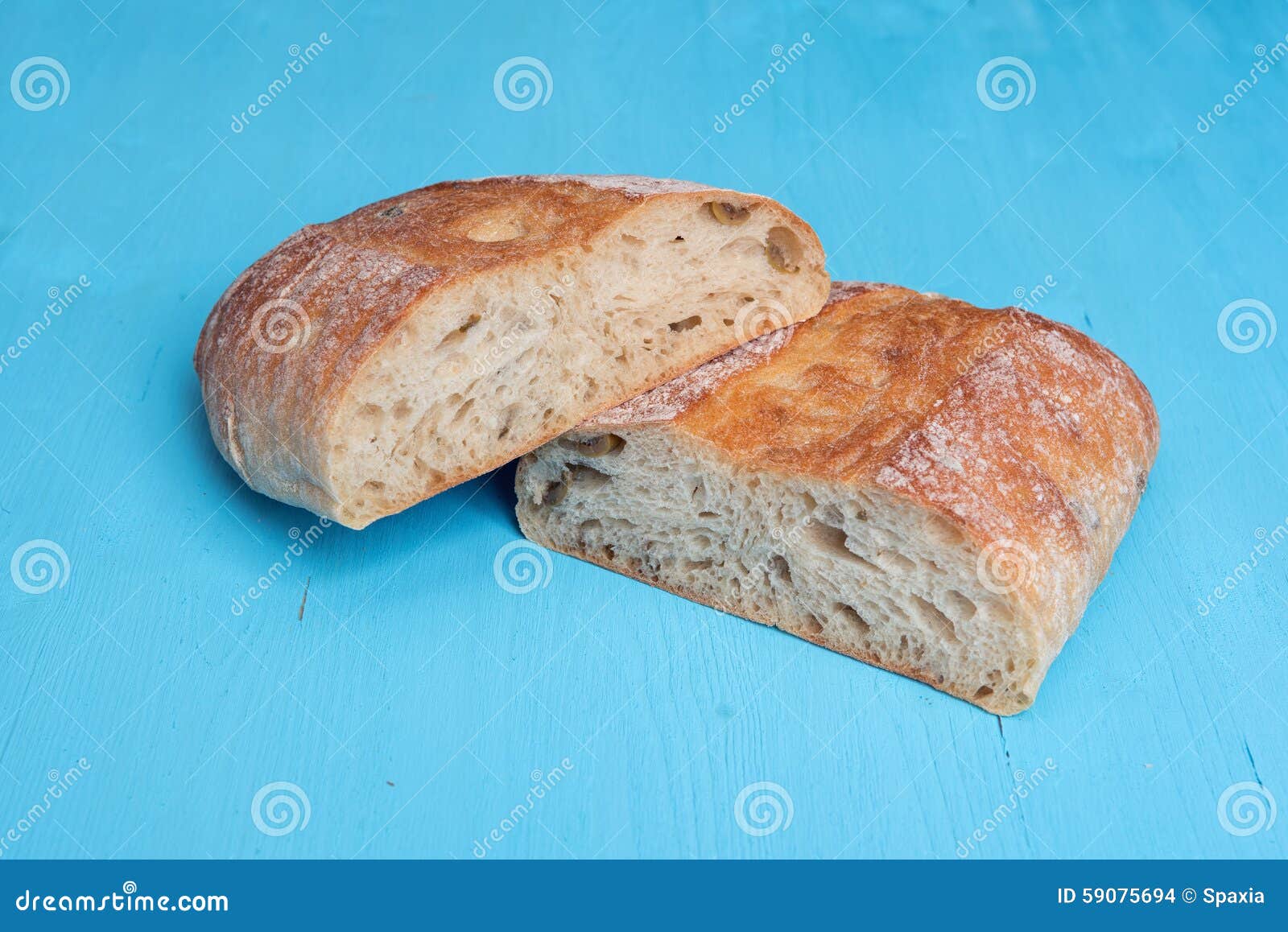 Eigengemaakt Rustiek Ciabatta-Brood Stock Foto - Image of brood ...