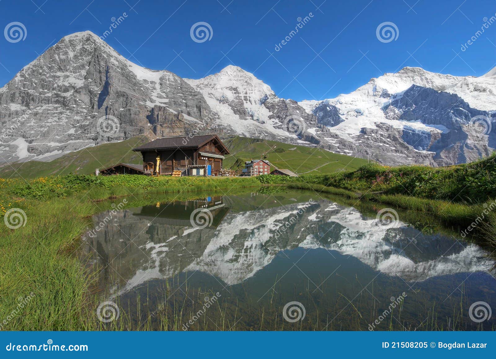 Eiger, Monch & Jungfrau Bernese Alps Switzerland Stock Image - Image of ...