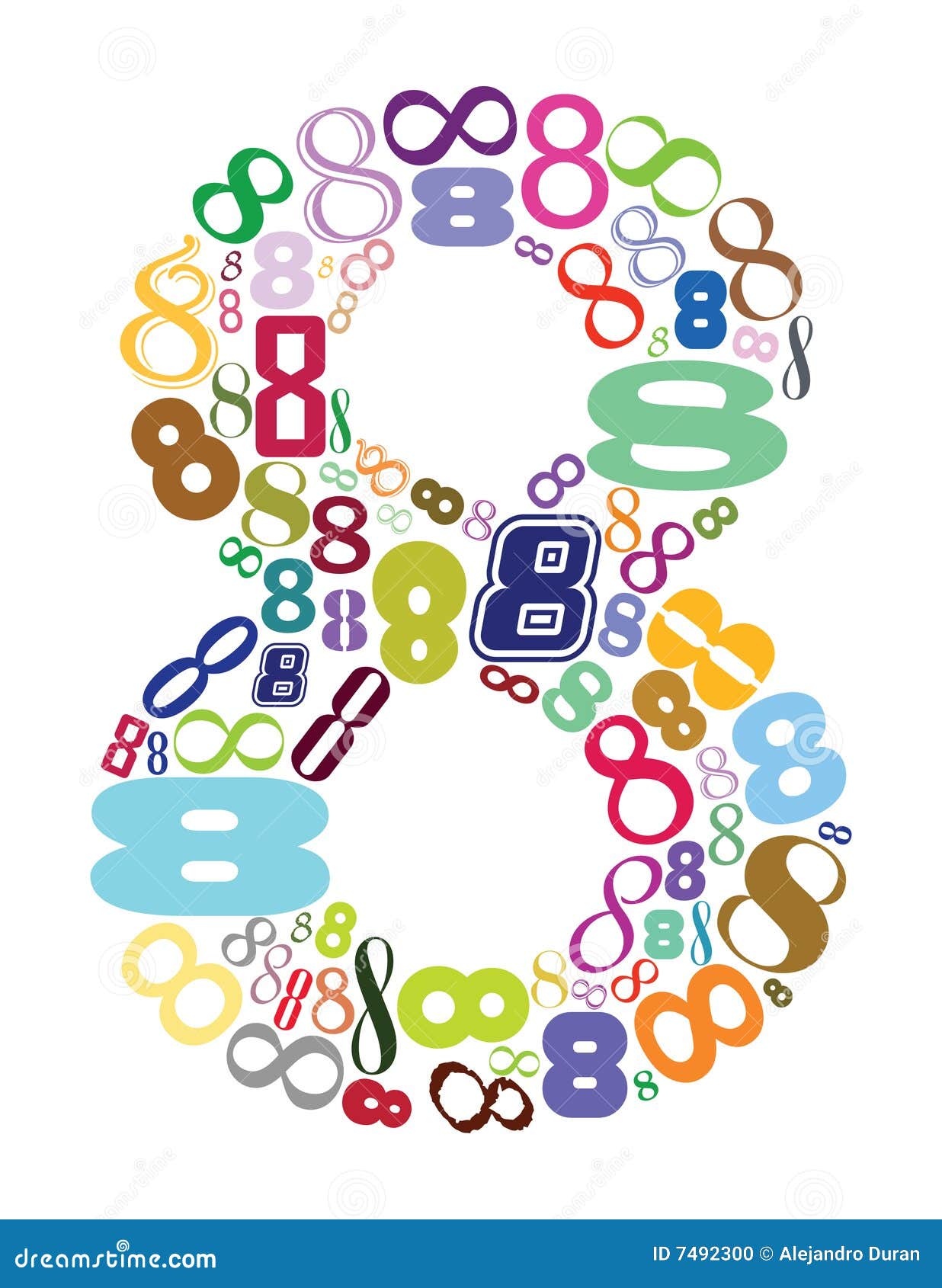Eight stock vector. Illustration of eight, decoration - 7492300