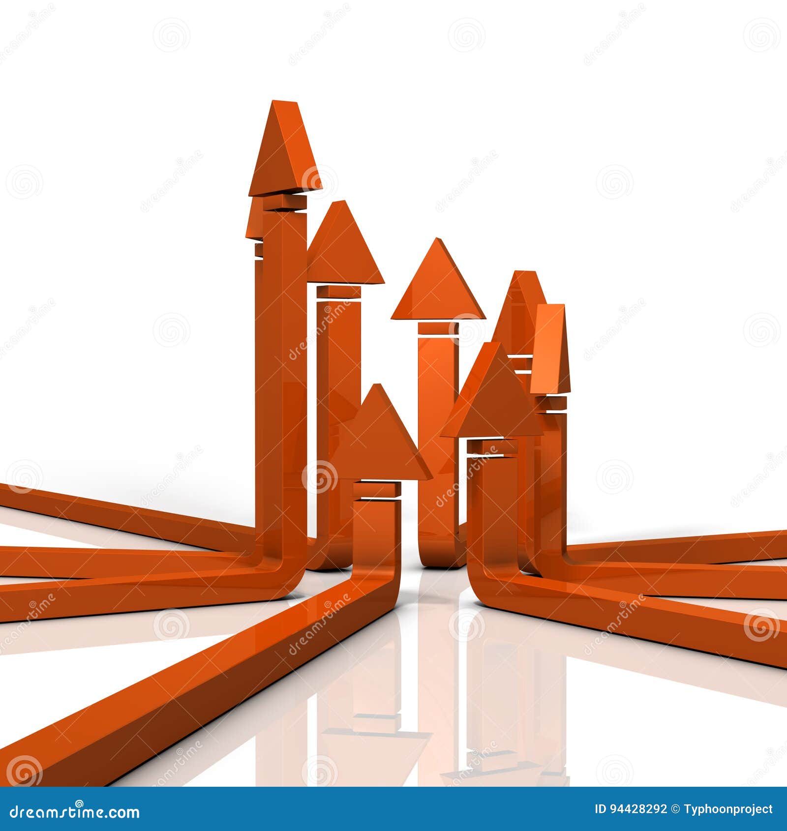 The Eight Arrows that Gather and Rise Represent Sublimation. Stock ...