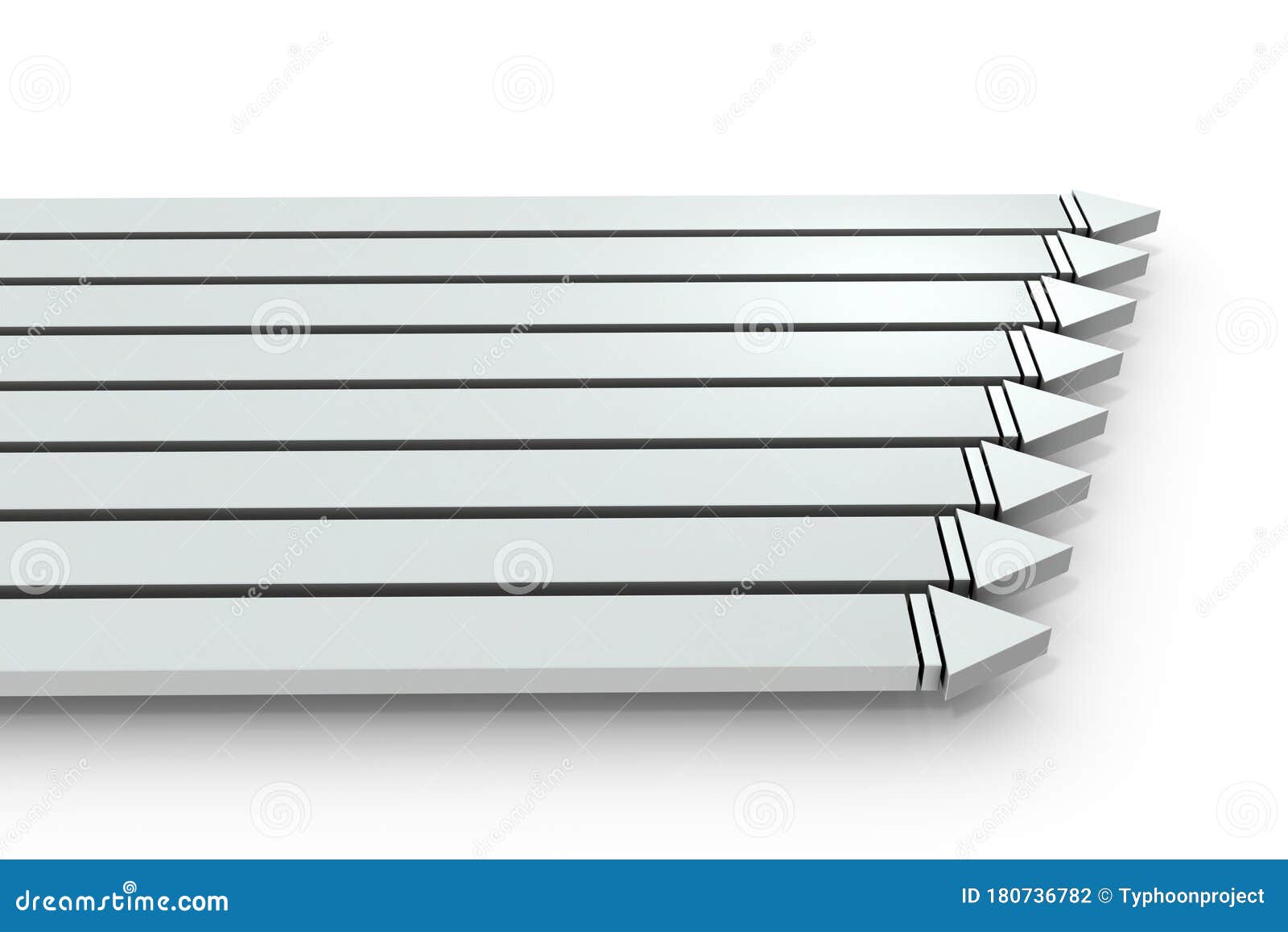 Eight Arrows Merging Into One Point. Infographics Chart, Scheme. Vector ...