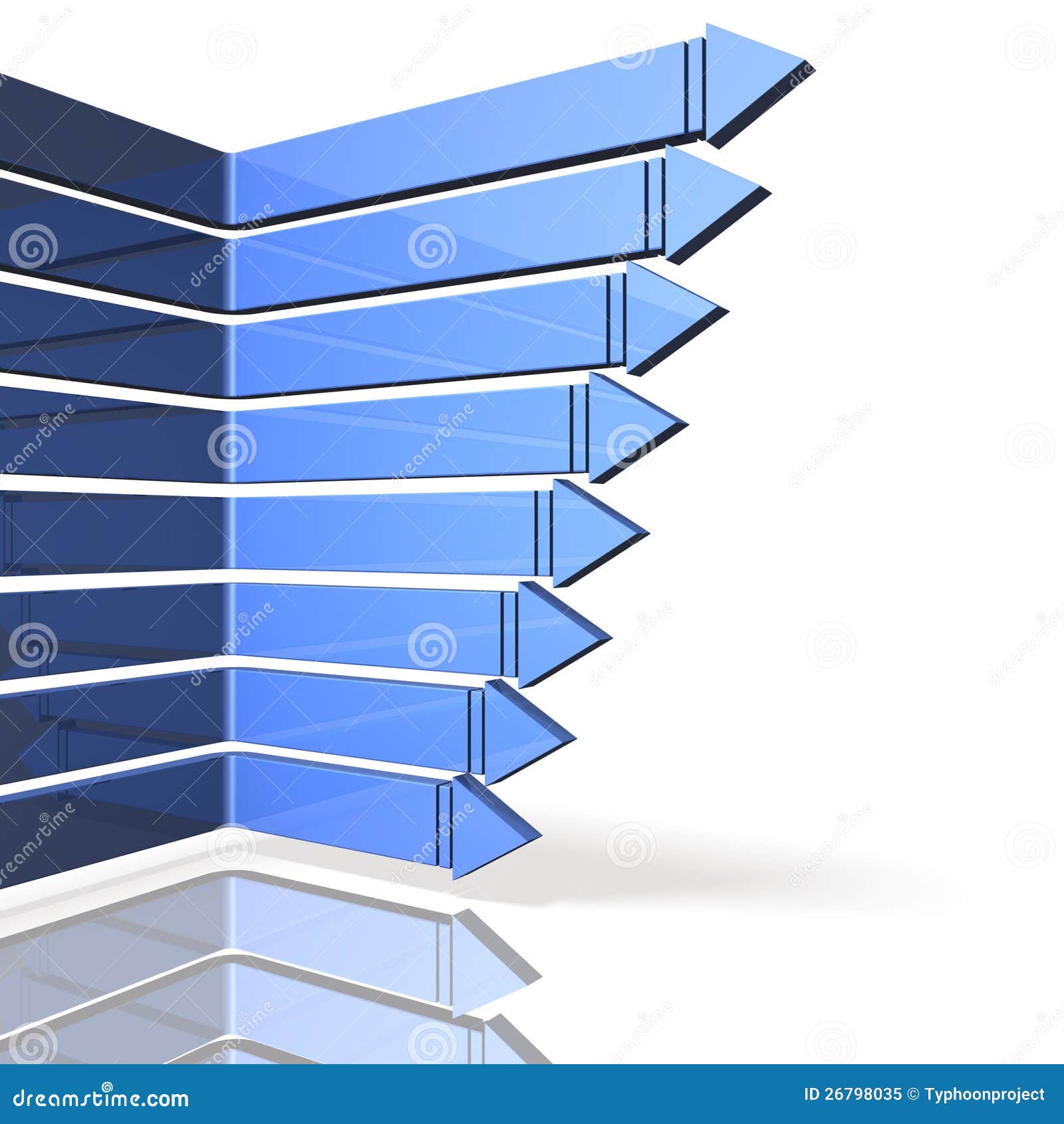 Eight Arrows Merging Into One Point. Infographics Chart, Scheme. Vector ...