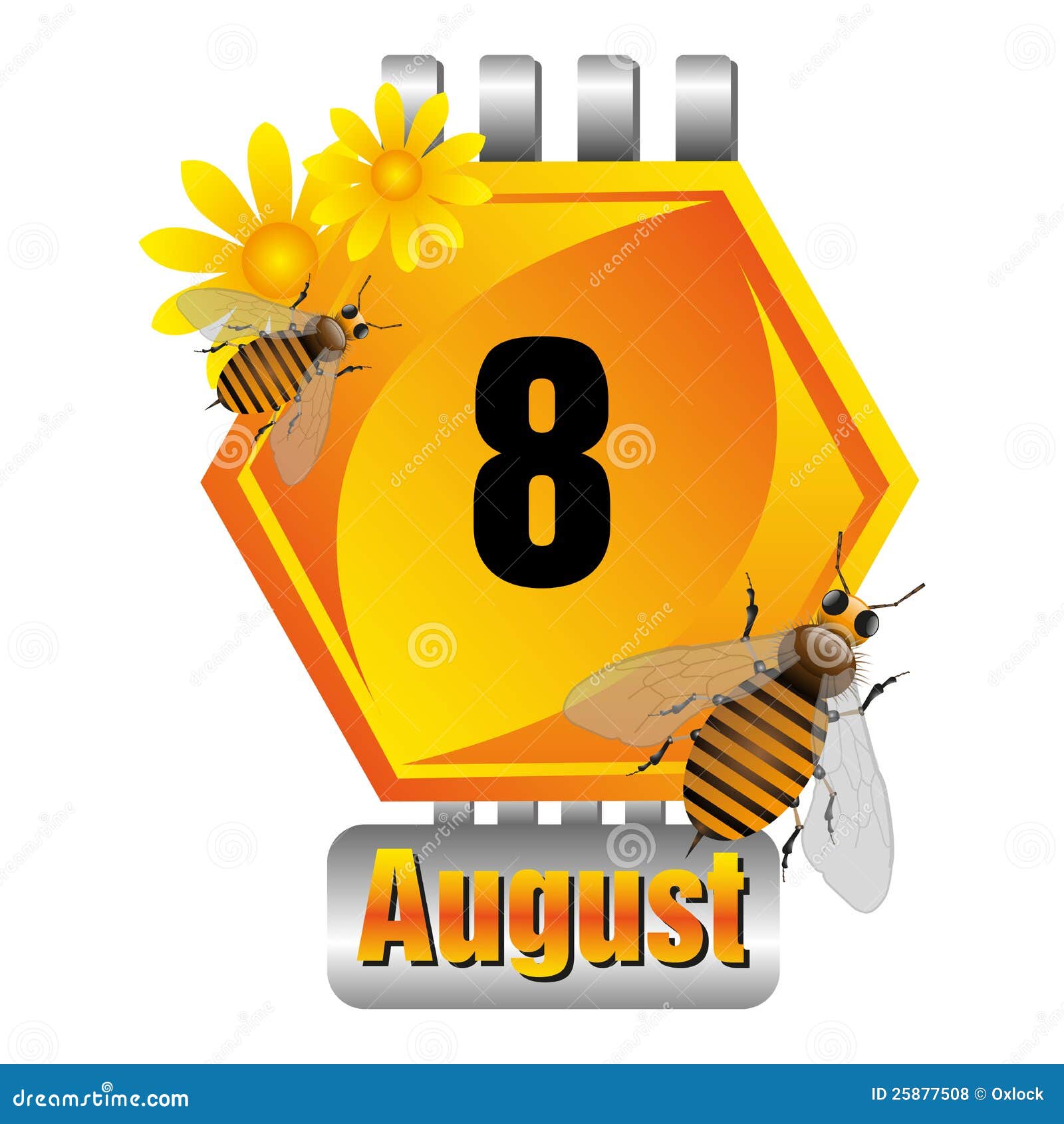 Eight August Calendar Sheet Stock Vector - Illustration of petals ...