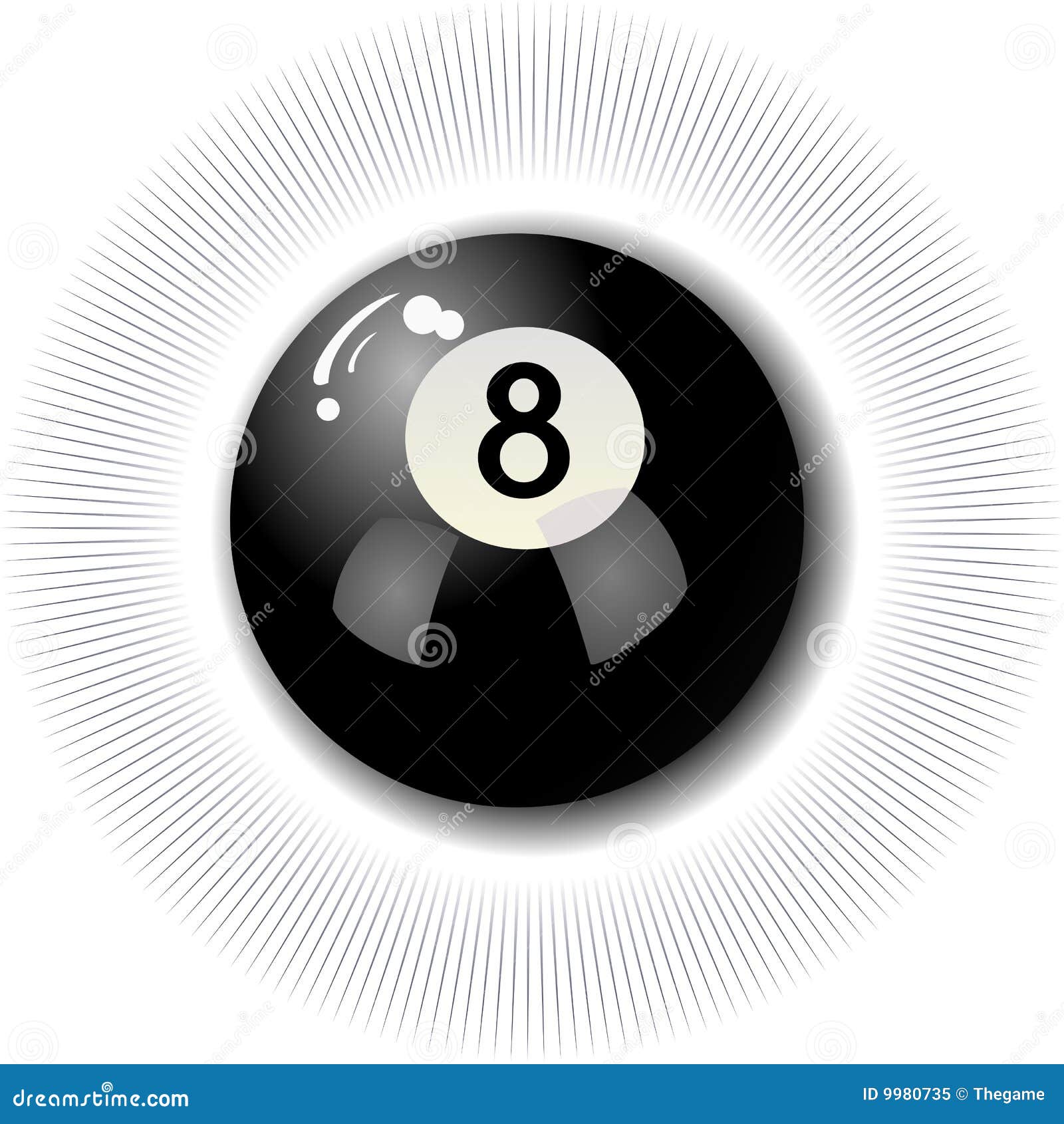 Man With Big Eight Ball Silhouettes Royalty-Free Illustration ...
