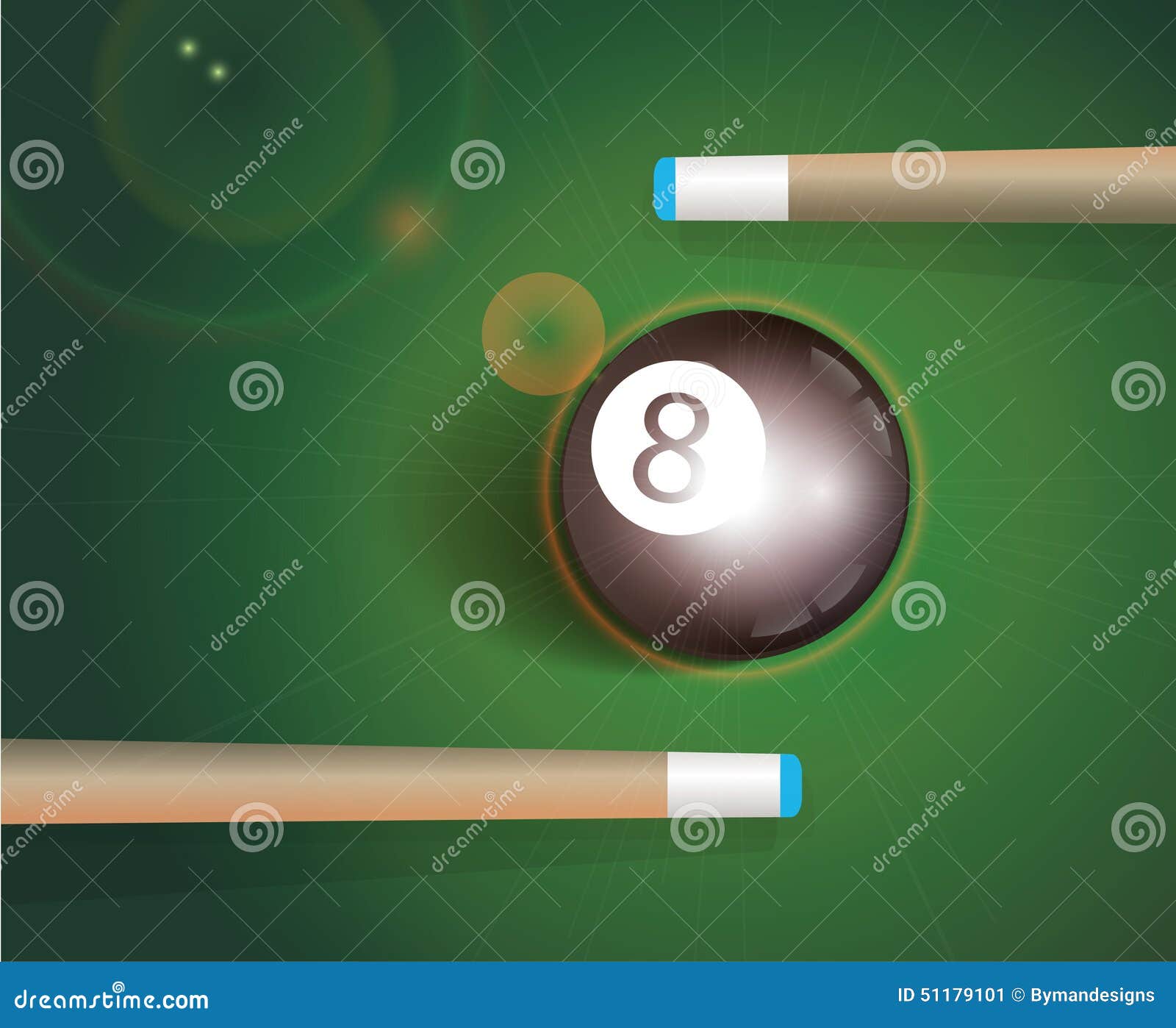 Billiard Background With Realistic Cue Hit Gaming Balls. Billiard Room ...