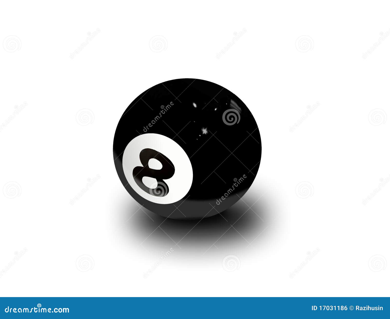 Eight ball over white stock illustration. Illustration of vector - 17031186