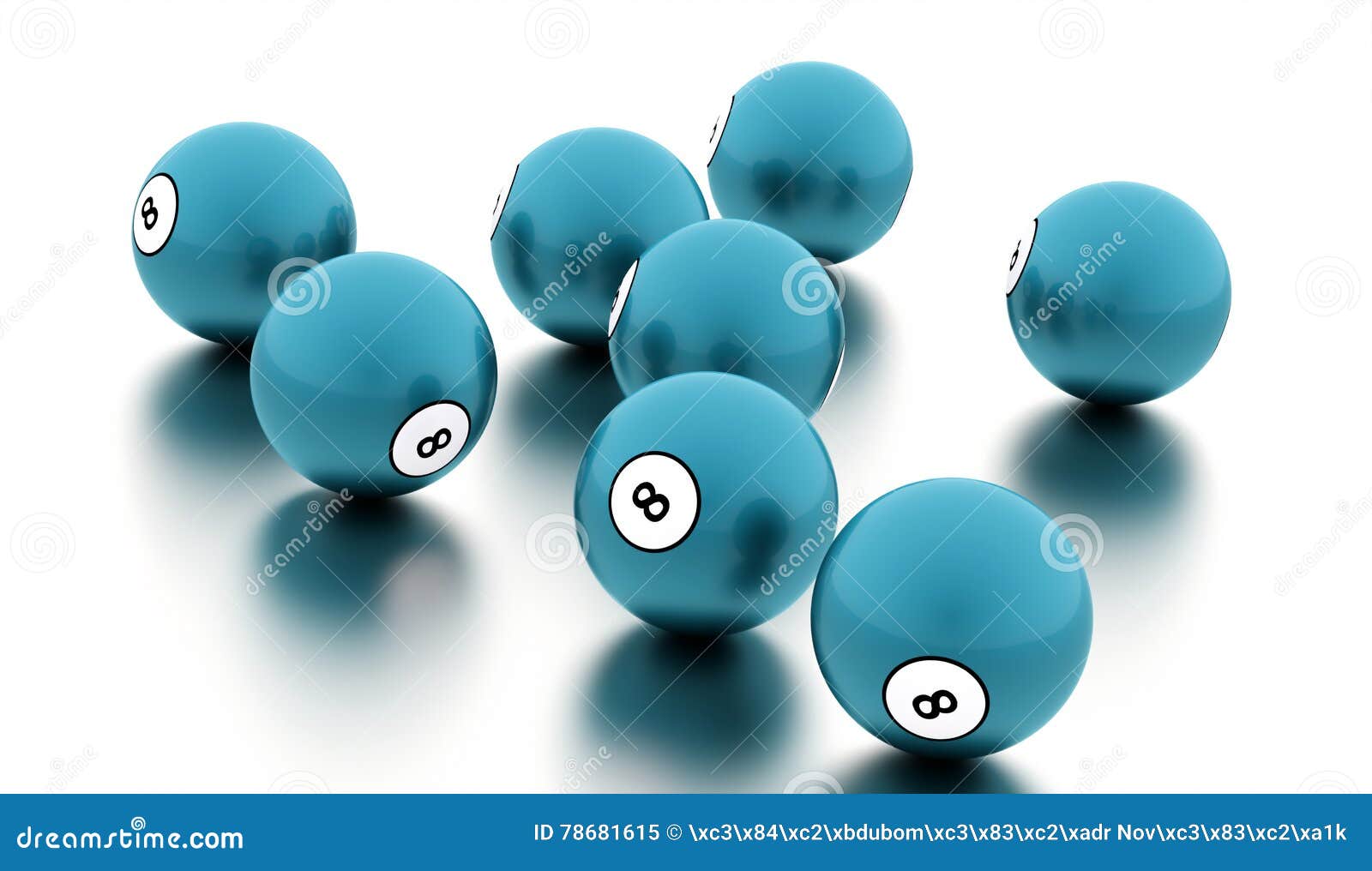 Eight Ball on a Plain White Background Stock Illustration ...