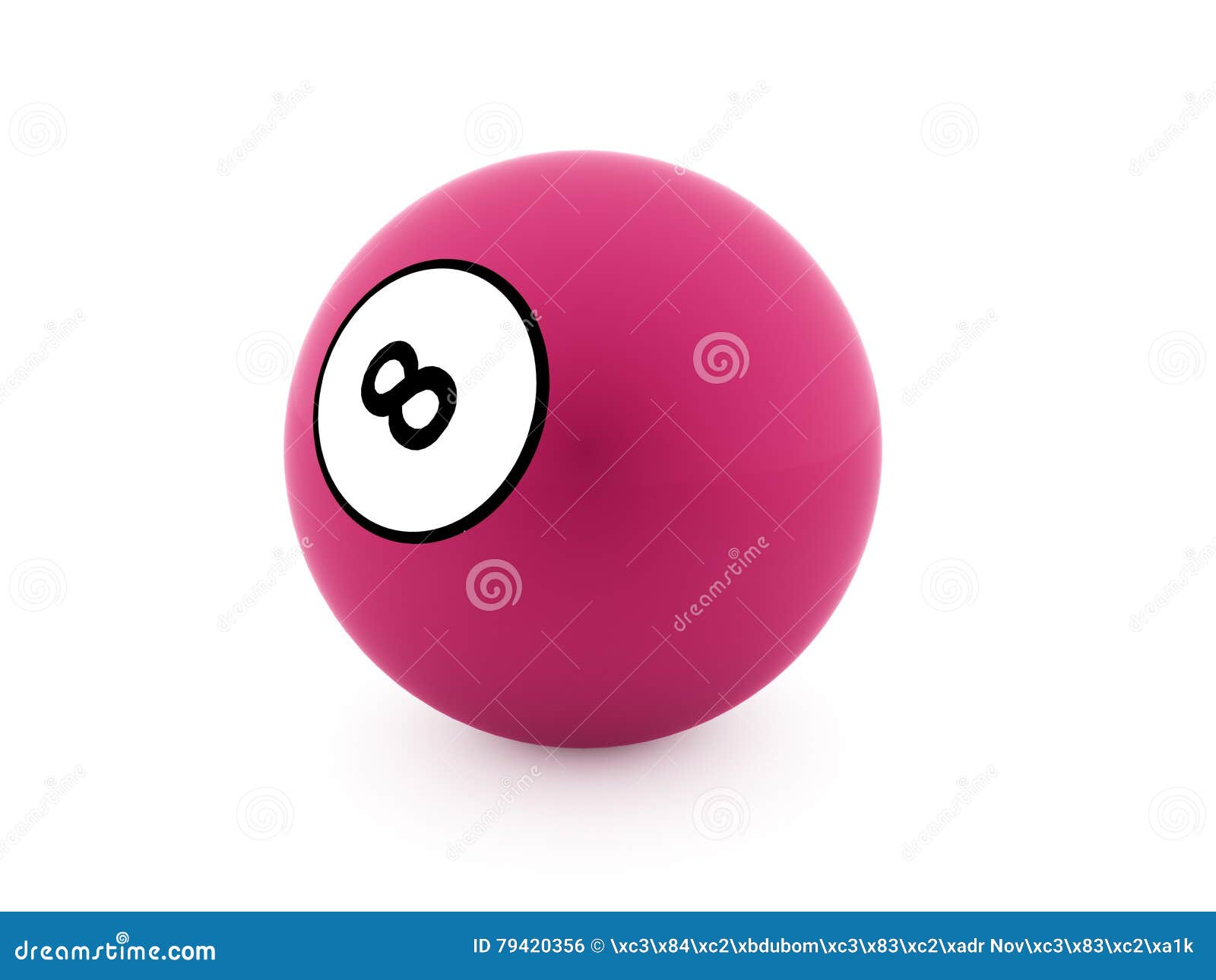 Eight Ball on a Plain White Background Stock Illustration ...