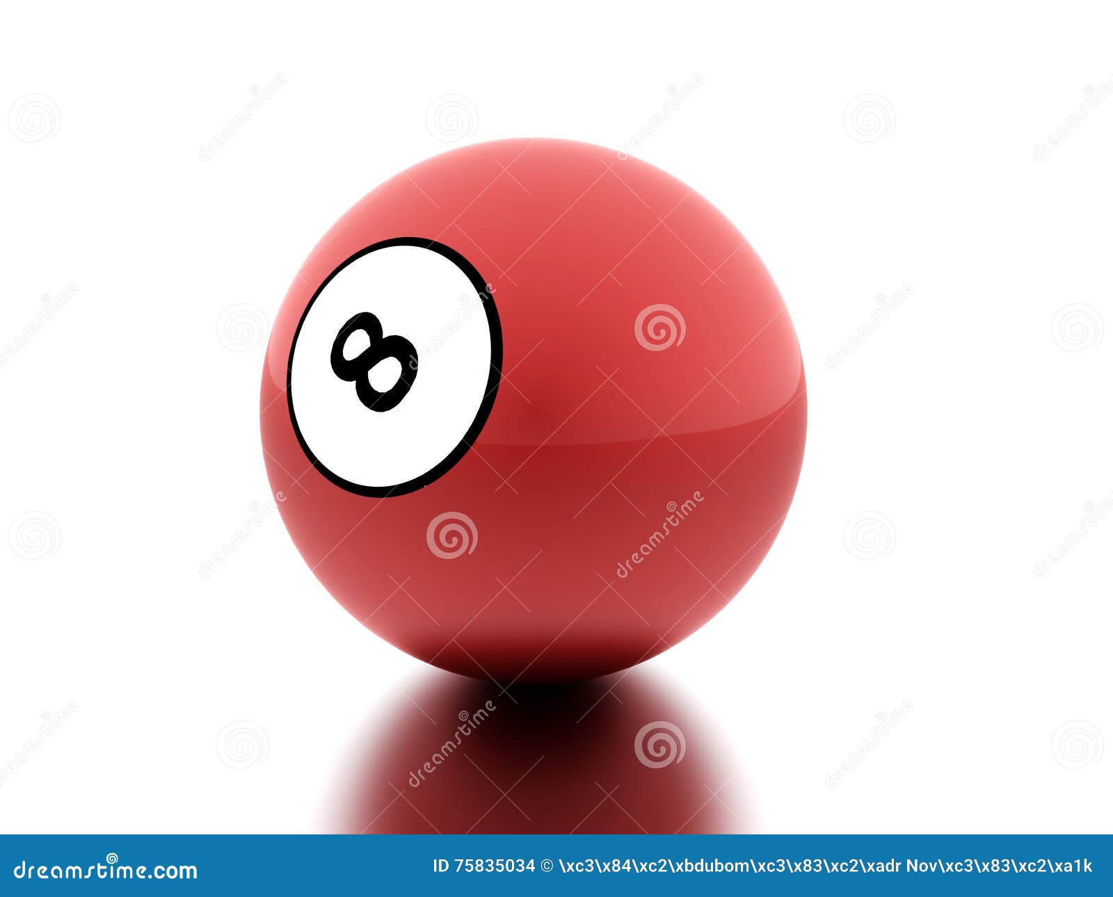 Eight Ball on a Plain White Background Stock Illustration ...