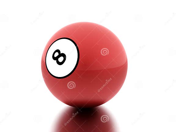 Eight Ball on a Plain White Background Stock Illustration ...
