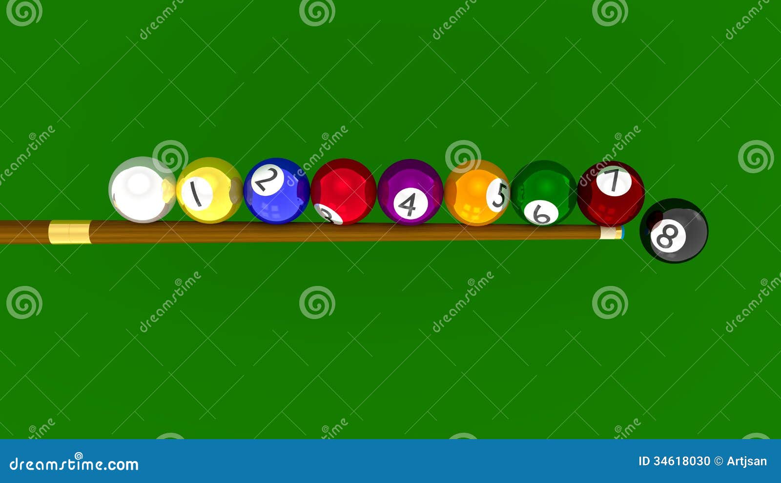 Eight Ball Pool - Trick Shot Of Rolling Balls On Stick Royalty-Free ...