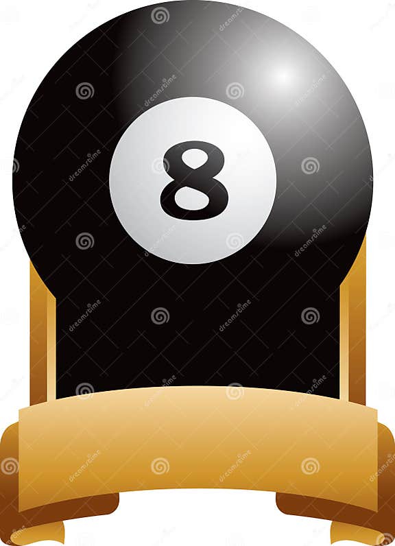 Eight ball trophy stock vector. Illustration of competition - 8993656