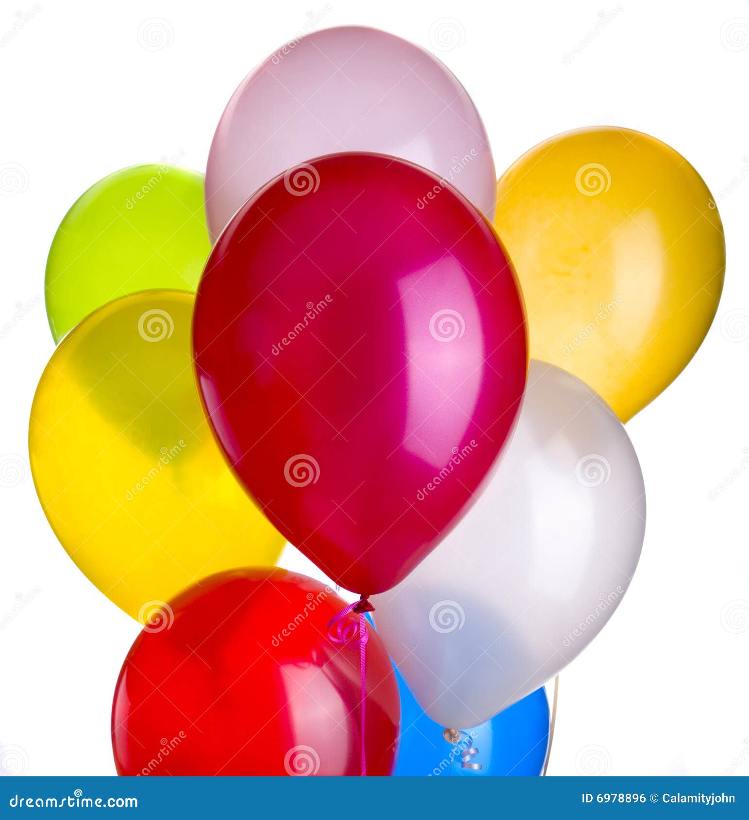 Eight Balloons stock photo. Image of gold, birthday, orange - 6978896