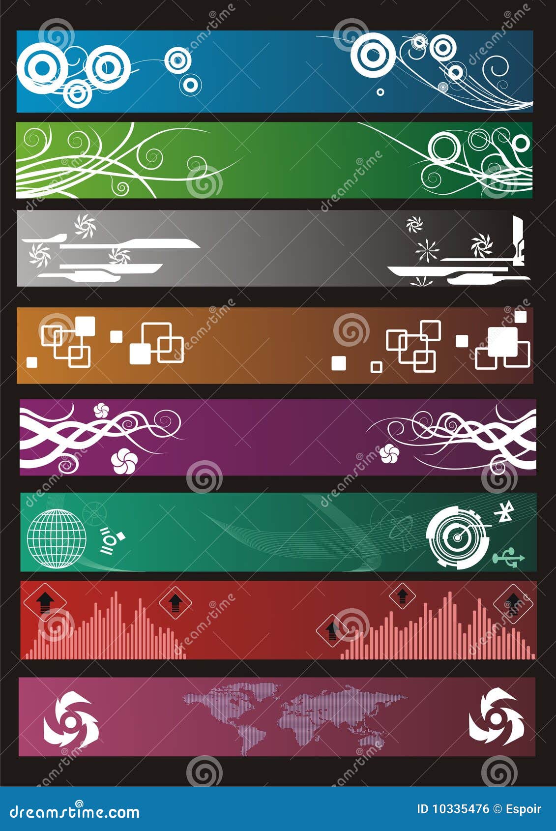 Eight banners stock vector. Illustration of sign, beauty - 10335476