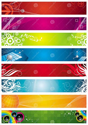 Eight banners stock vector. Illustration of beauty, floral - 4258195