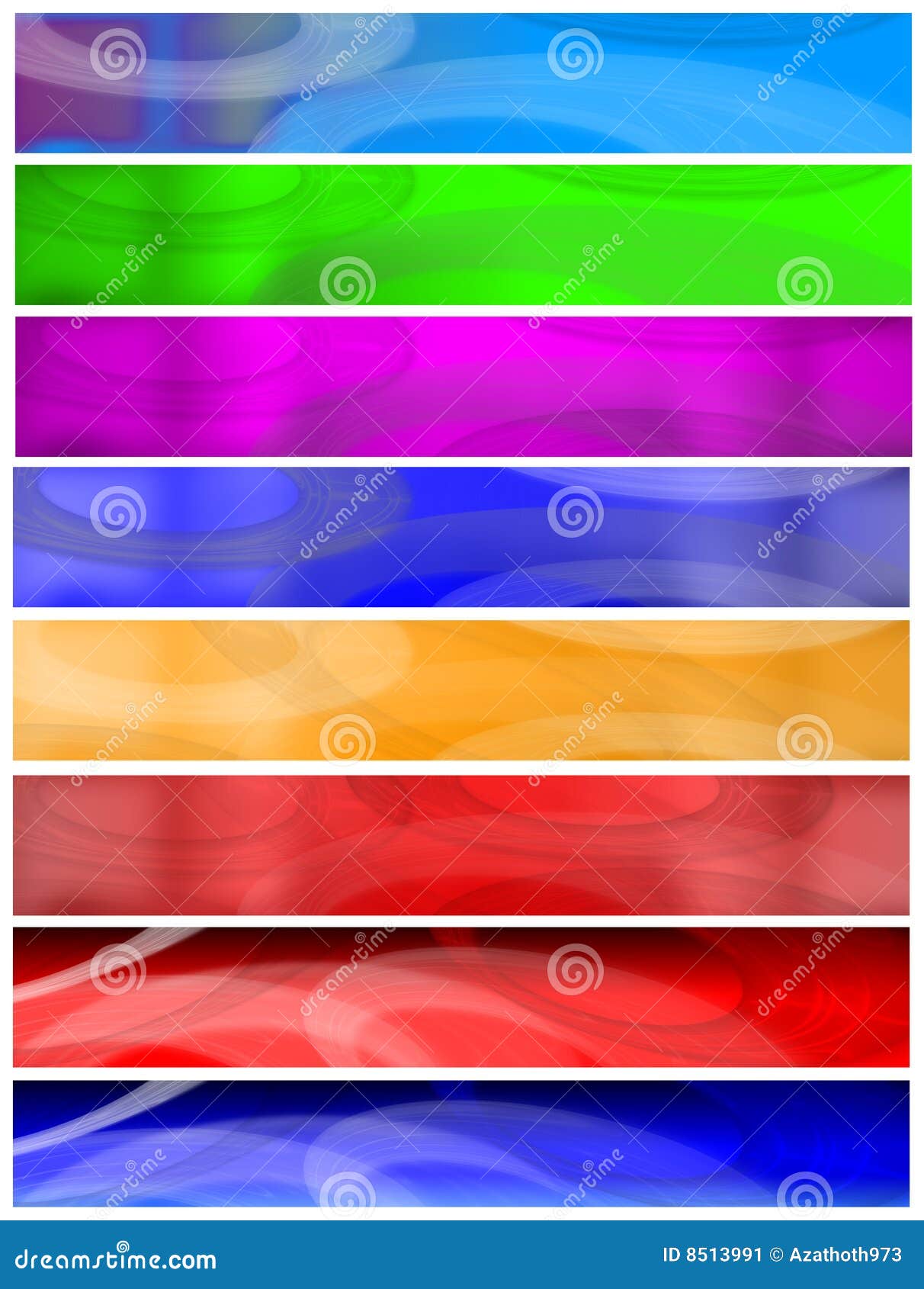 Eight Banners or Headers Set Stock Illustration - Illustration of ...