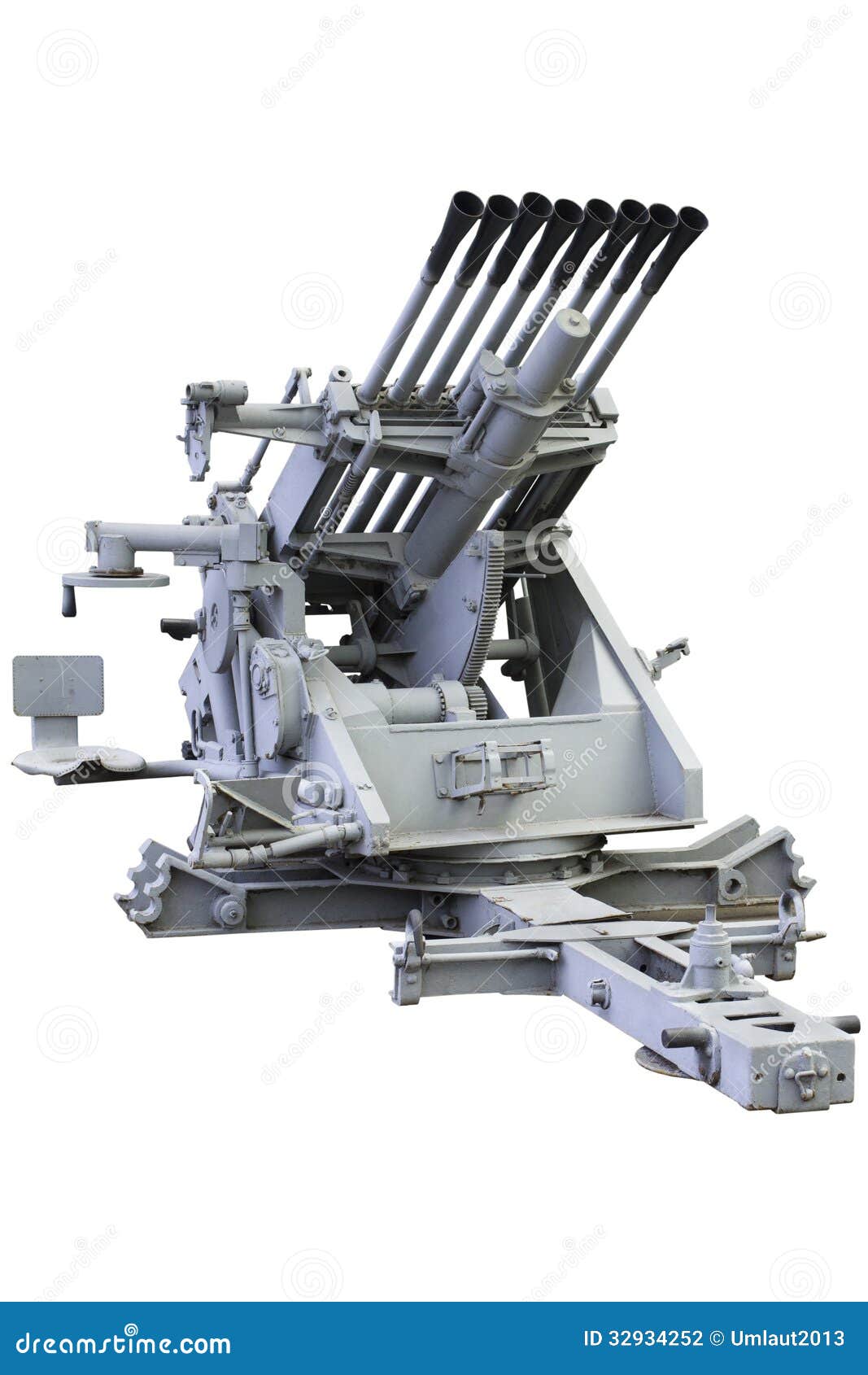 Eight-barrel Automatic Anti-aircraft Gun Stock Photo - Image of ...