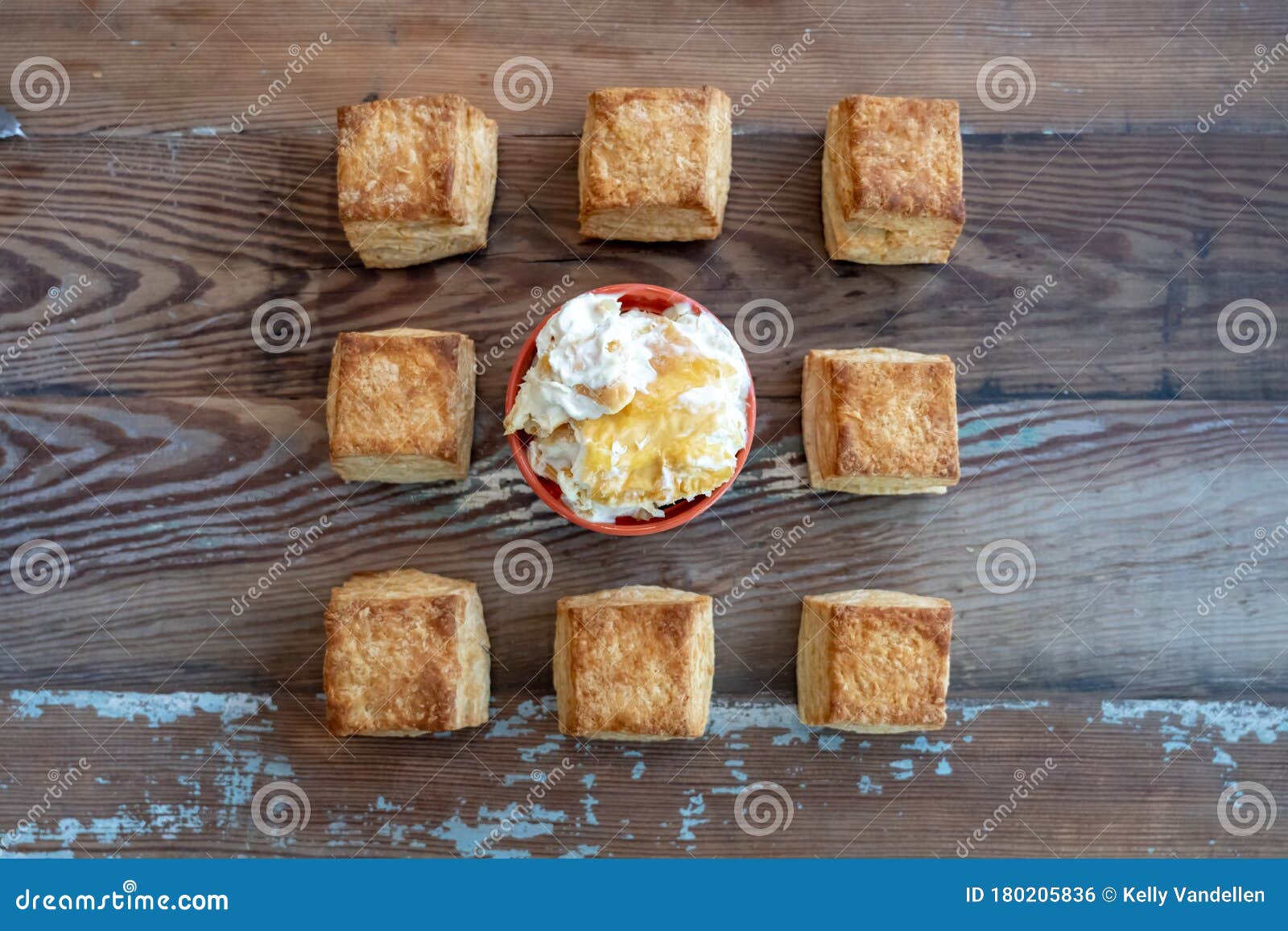 Red Centered Jam Biscuits With A Strawberry Flavor And On A Plain White ...