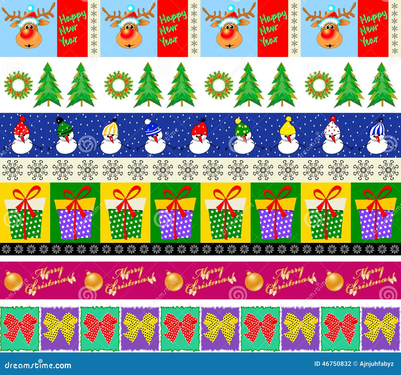 Eight borders stock illustration. Illustration of gift - 46750832