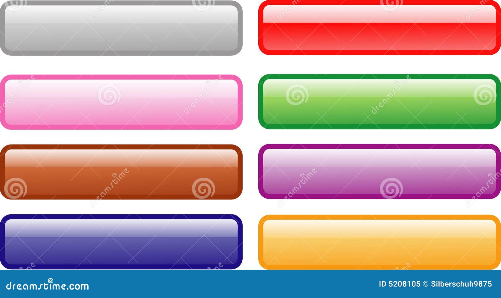 Eight colorful web buttons stock vector. Illustration of label - 5208105