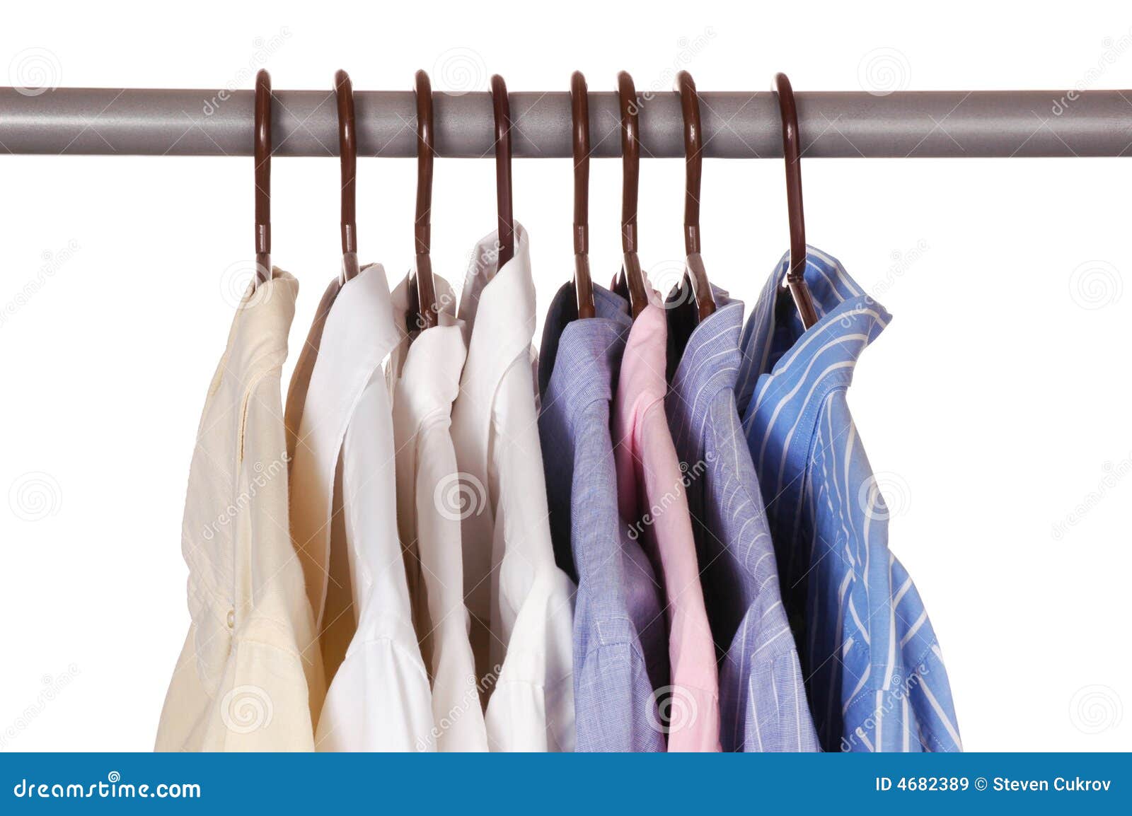 Eight Dress Shirts stock image. Image of rack, garment - 4682389