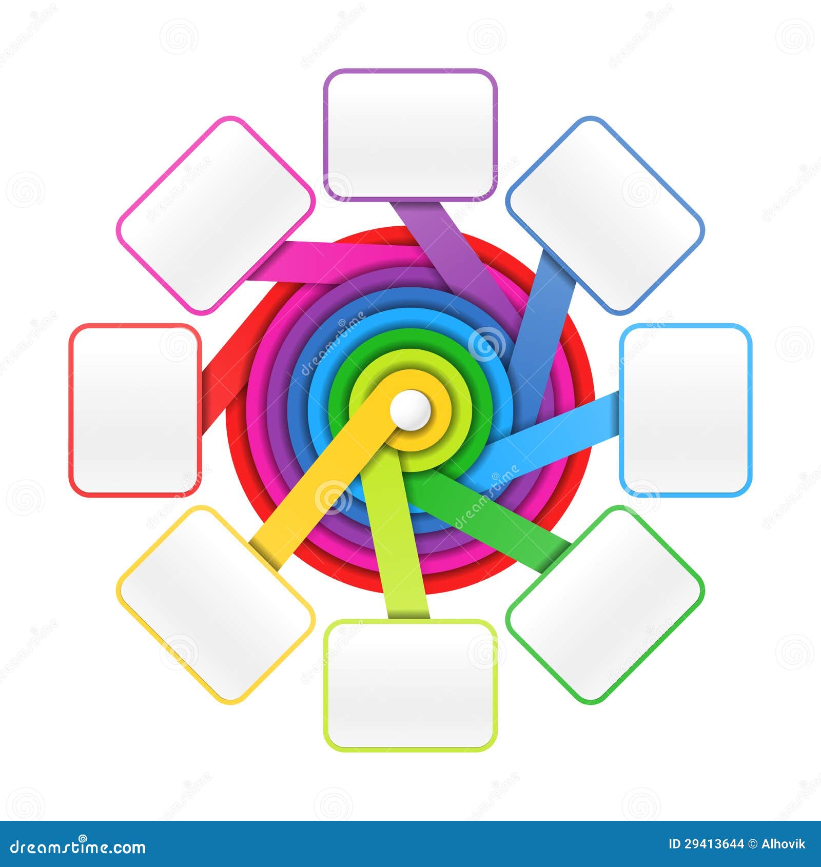Eight Elements Circle Design Template Stock Vector - Illustration of ...