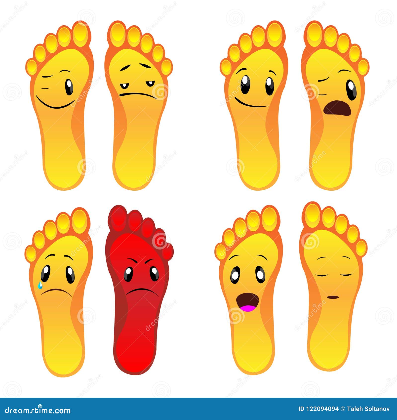 Eight Feet Foot Smiley Vector Eps File | CartoonDealer.com #122094094