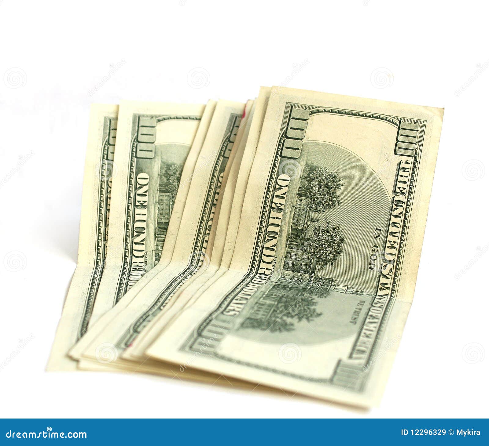 Eight Hundred Dollar Bills on White Stock Image - Image of hundreds ...