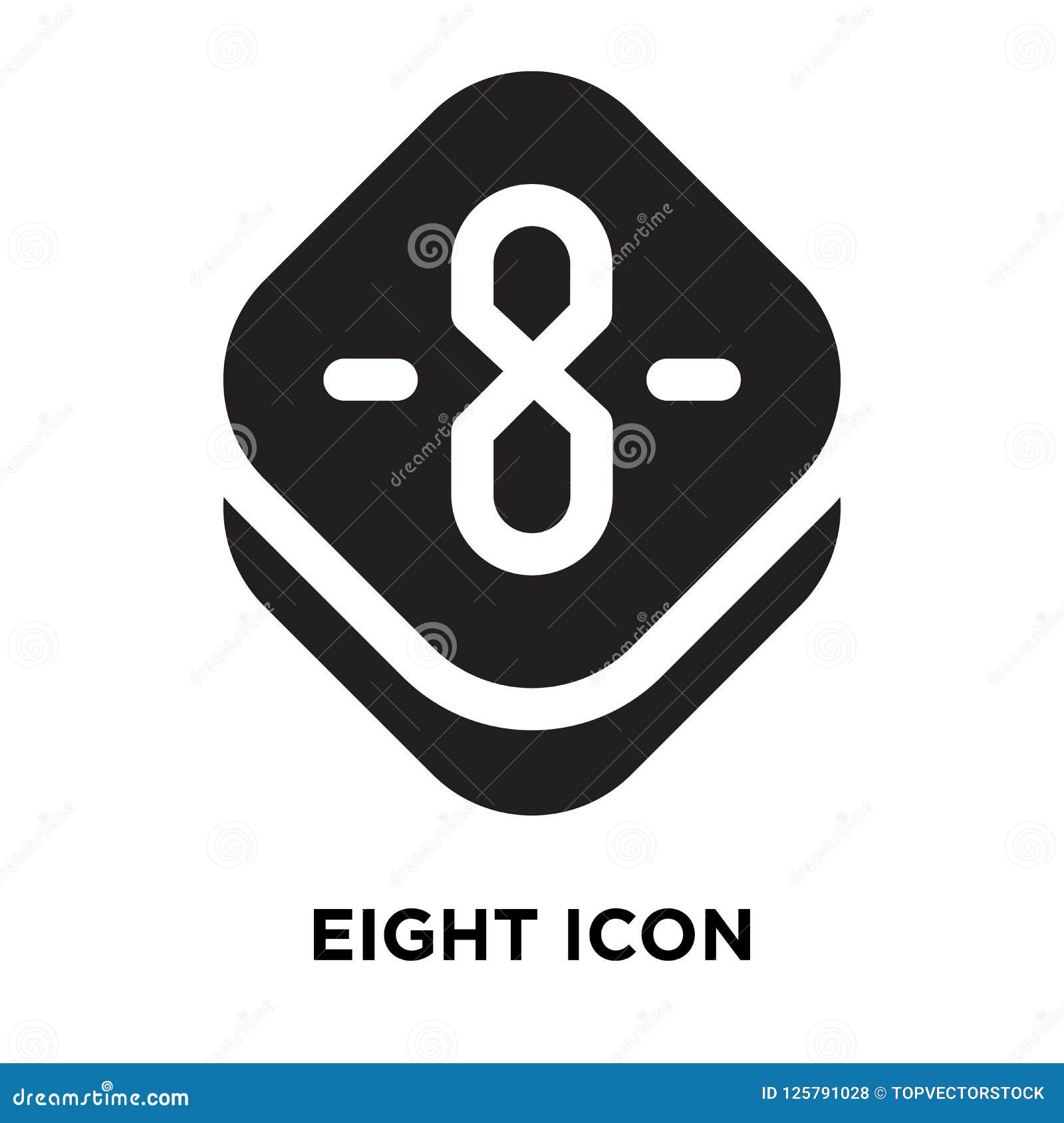 Eight Icon Vector Isolated On White Background, Logo Concept Of ...
