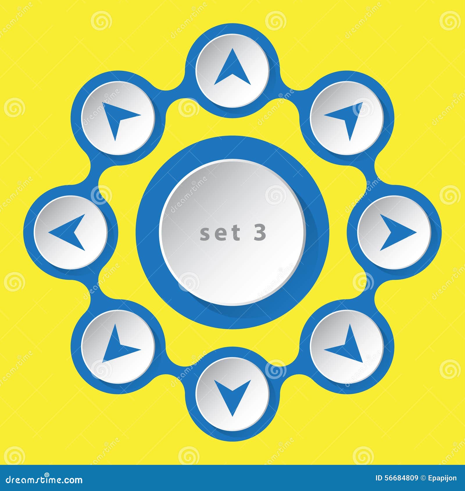 Eight icons - with arrows stock vector. Illustration of board - 56684809