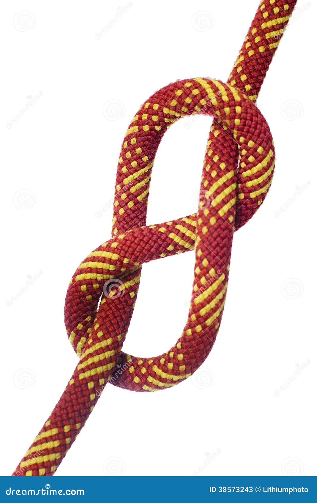 Eight Knot on Climbing Rope Stock Image - Image of bend, fitness: 38573243
