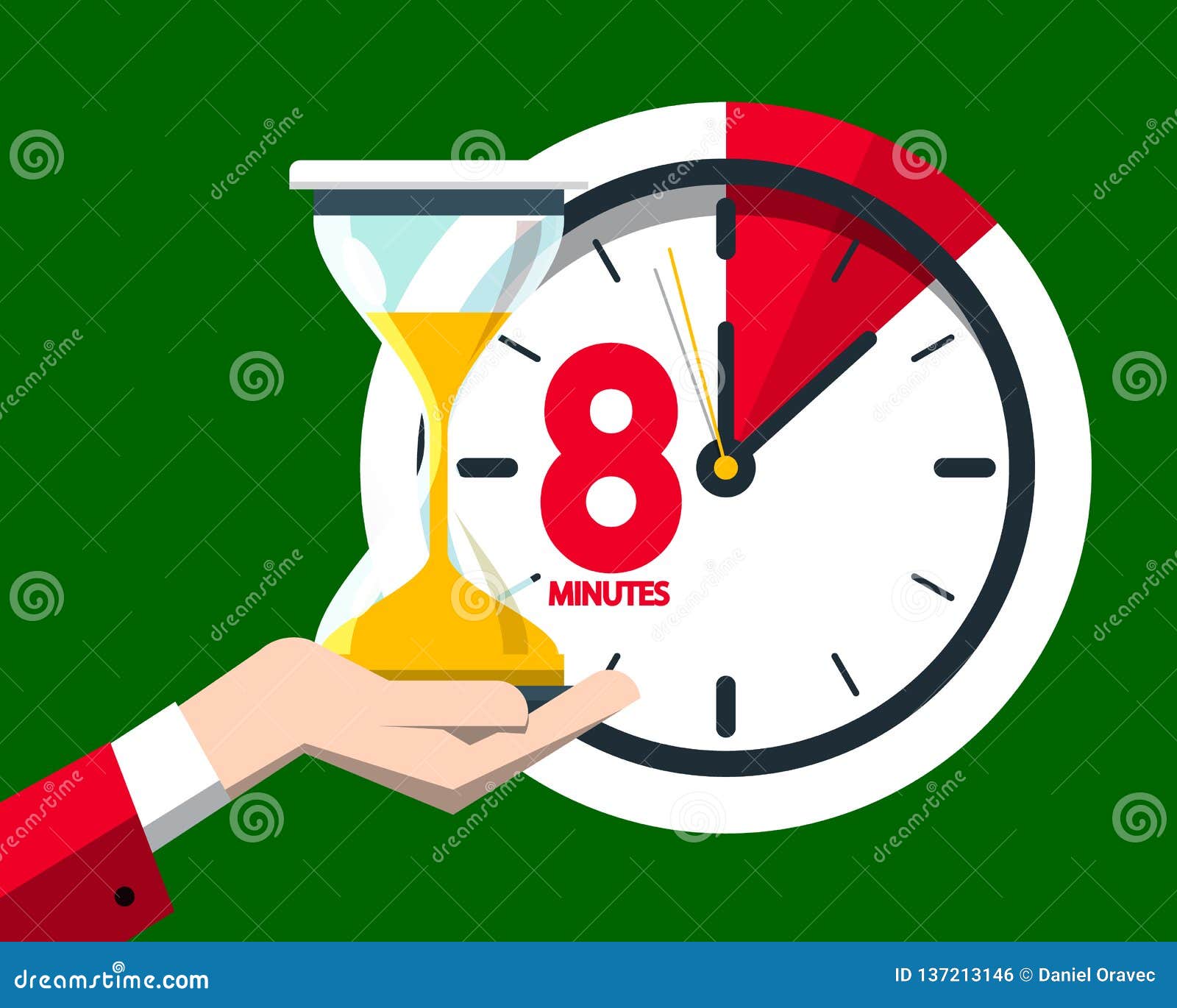 8 Eight Minutes Time Symbol Vector | CartoonDealer.com #137213217