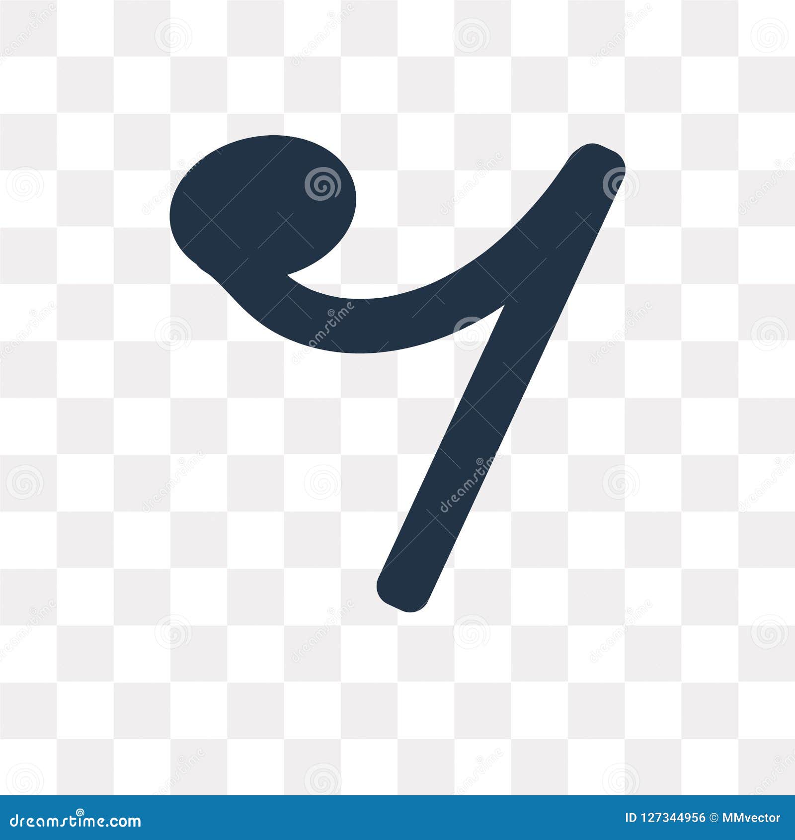 Eight Note Rest Vector Icon Isolated on Transparent Background, Stock ...