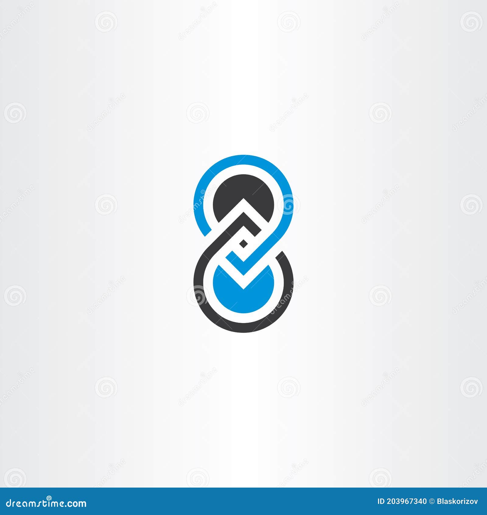 8 Eight Number Logo Icon Design Stock Vector - Illustration of sign ...