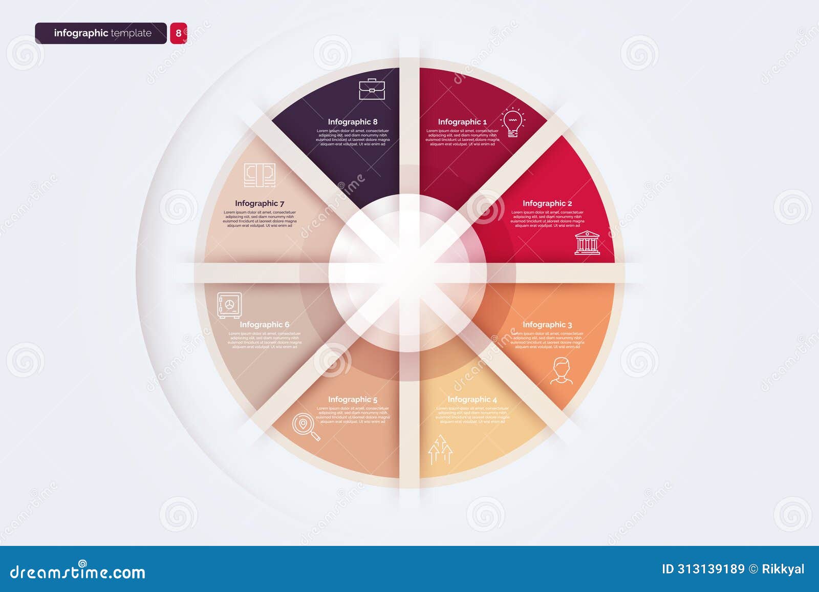 Eight Cycle Glossing Process Infographic Cartoon Vector | CartoonDealer ...