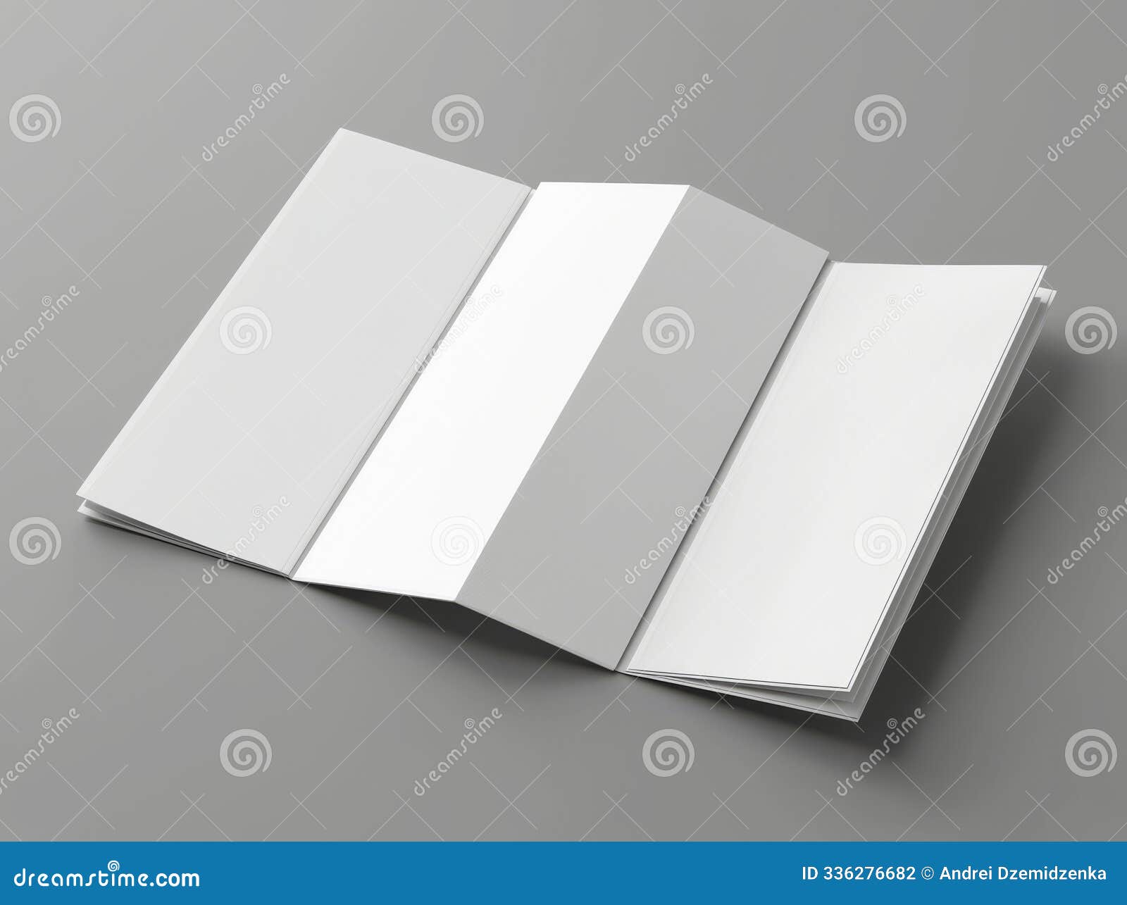 An Eight-page Double Gatefold Brochure on White Background with 4 ...