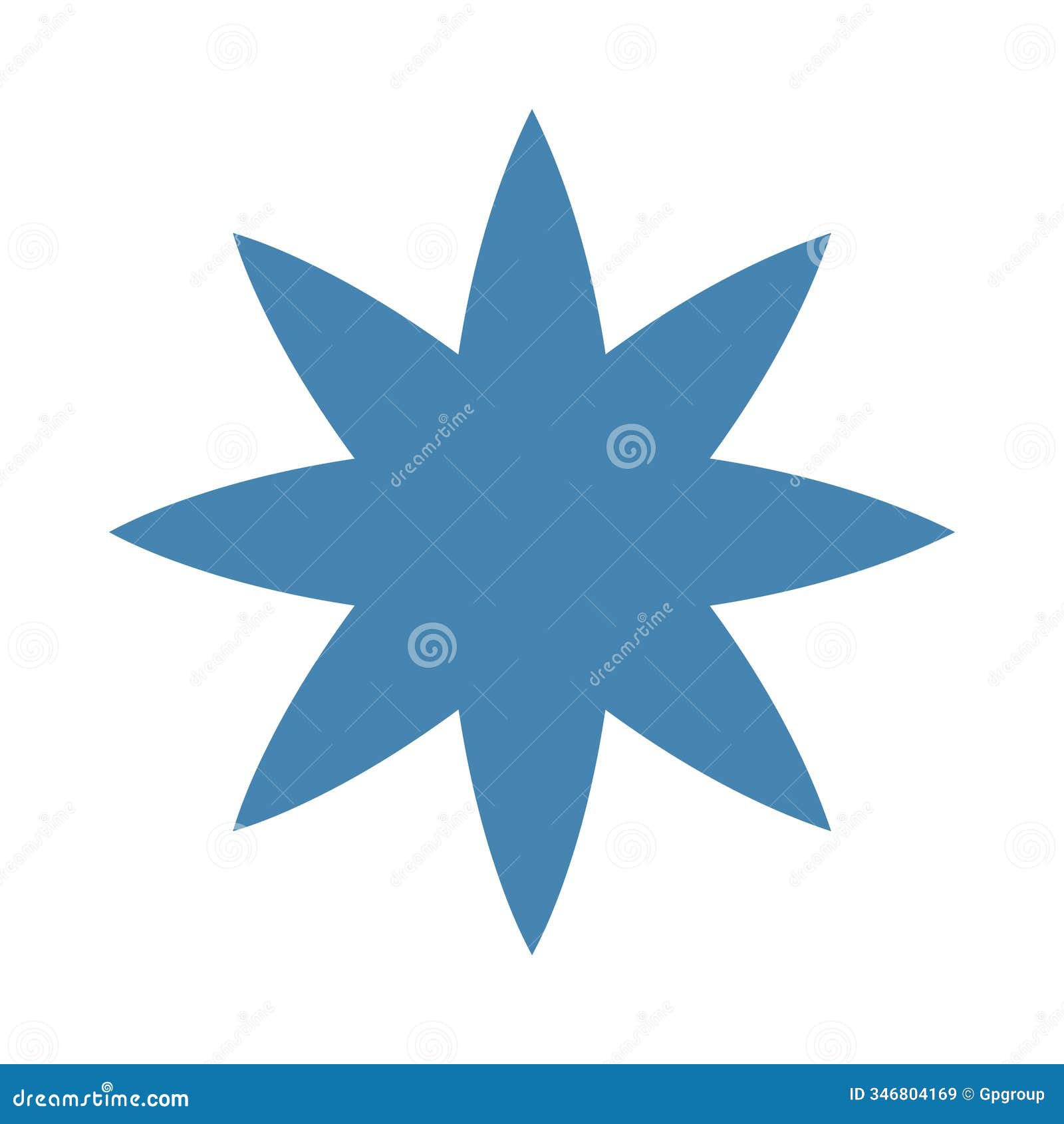 Eight-pointed Star Black Silhouette - Vector Silhouette Image ...