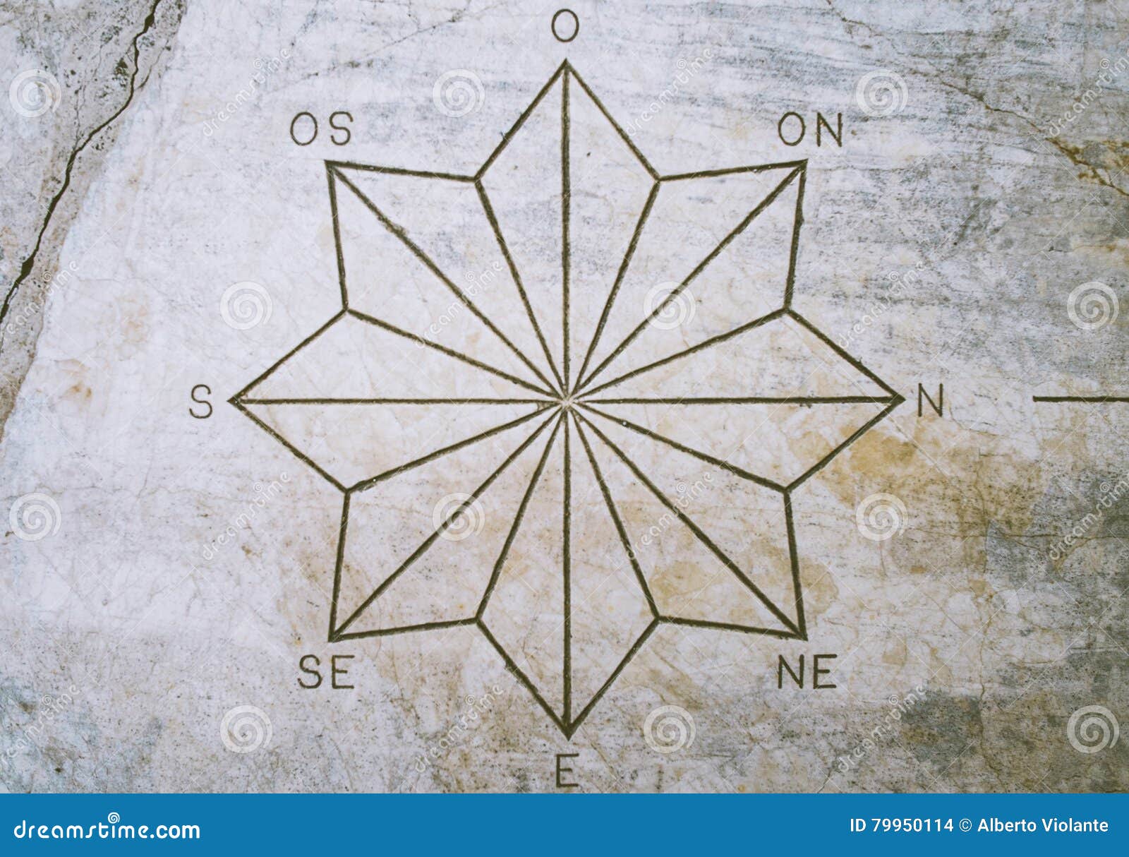 Eight Pointed Star and Cardinal Points Stock Photo - Image of journey ...