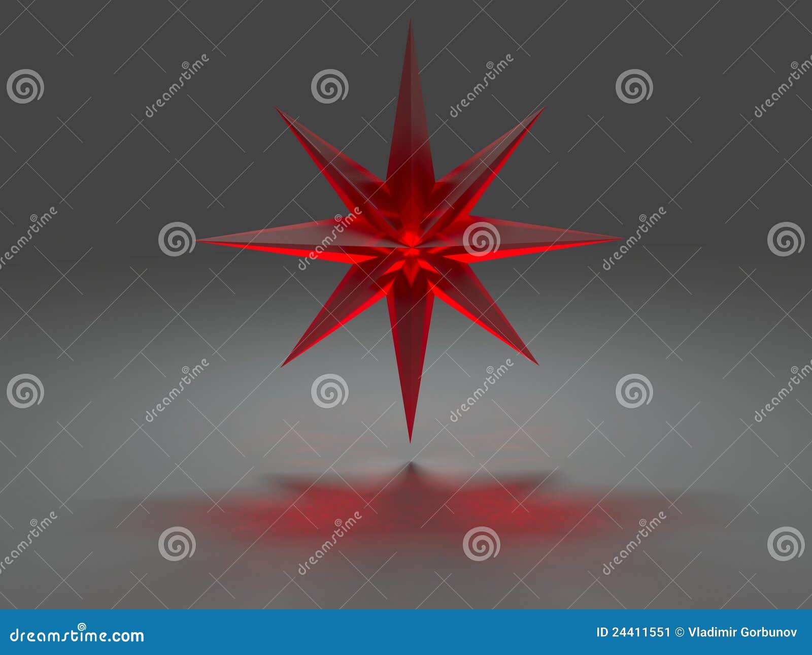 Eight-pointed Star with Caustic Effect Stock Illustration ...