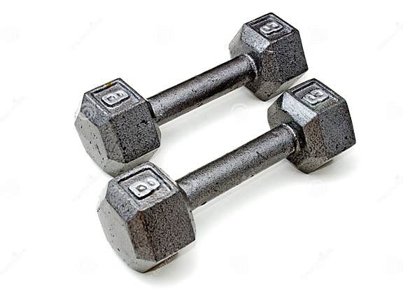 Eight pound dumbbells stock photo. Image of muscle, fitness - 1904812