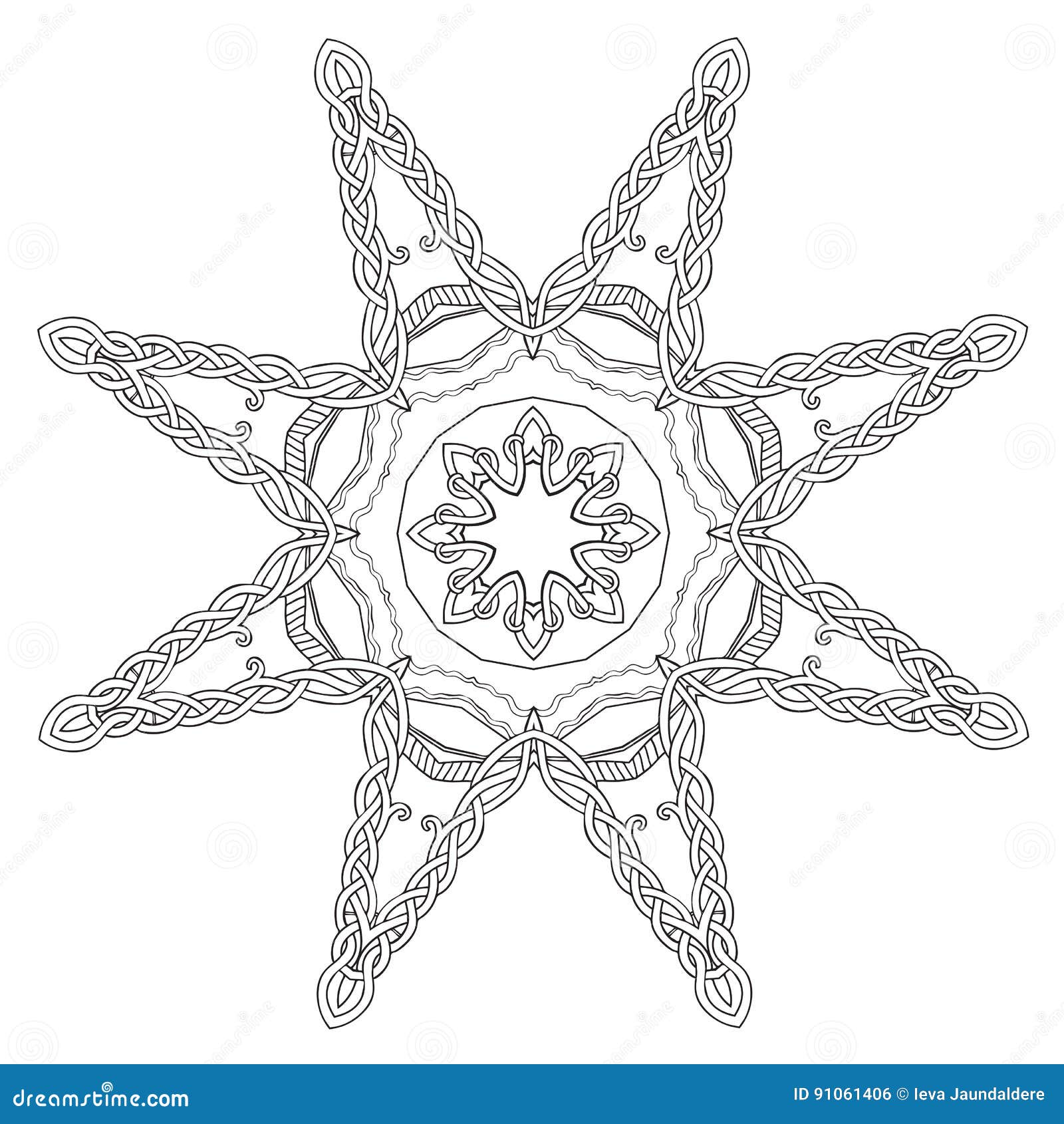 Eight Rays Celtic Knot Ornament Star Mandala Stock Vector ...