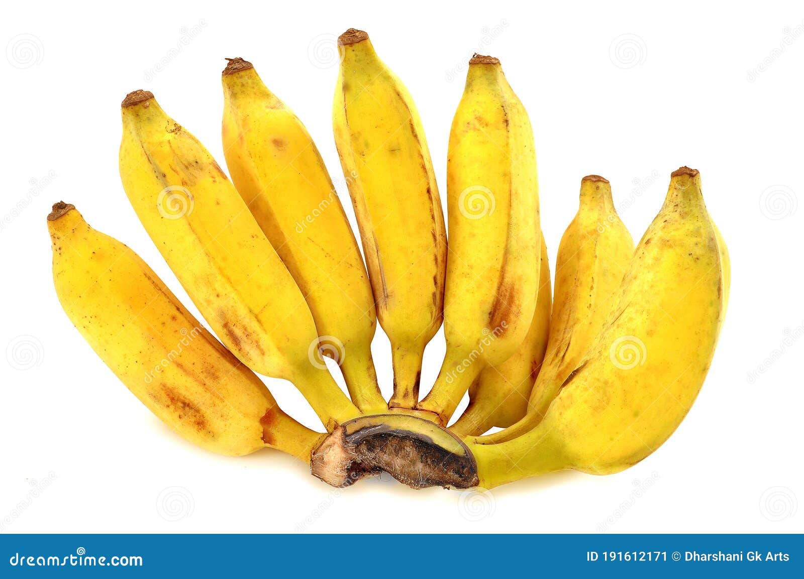 Eight ripe banana stock image. Image of food, summer - 191612171
