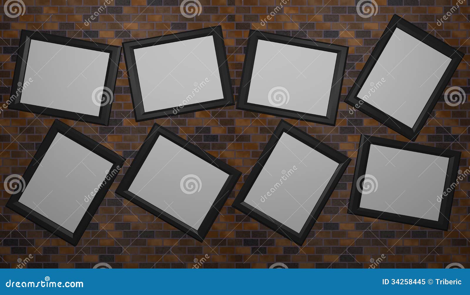 Eight Skew Empty Picture Frames Royalty-Free Stock Photography ...