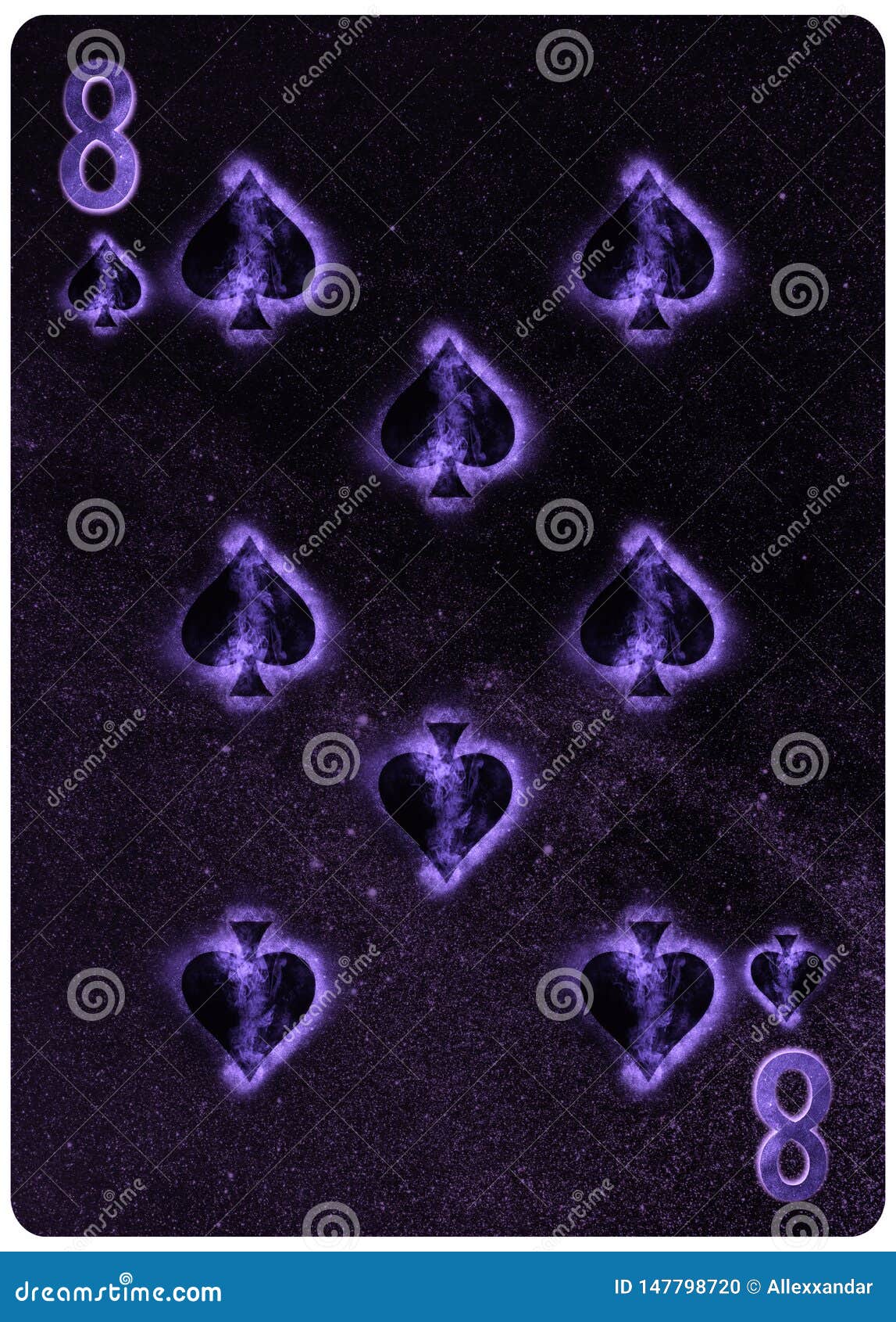 Eight of Spades Playing Card Abstract Background Stock Illustration ...