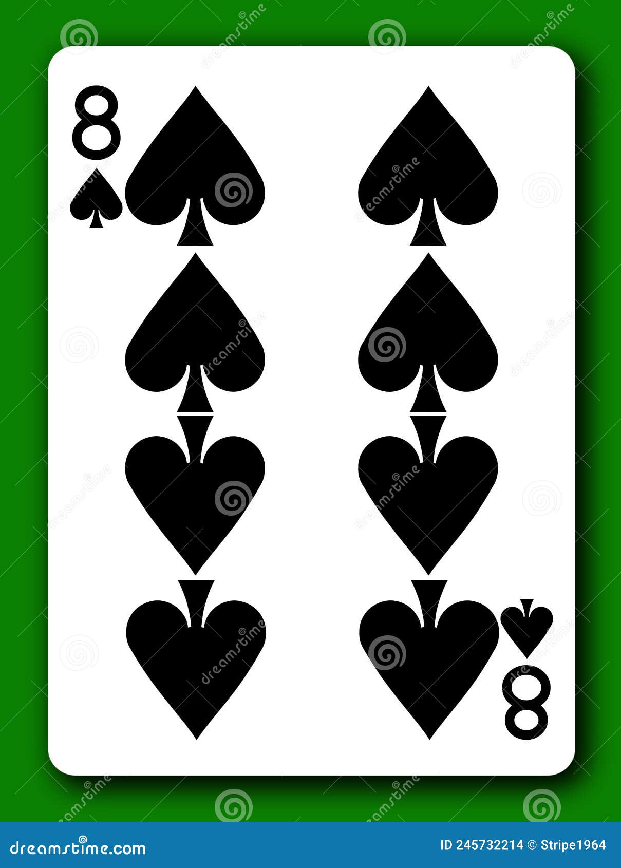 Eight Of Spades Old Grunge Soviet Style Playing Card Royalty-Free Stock ...