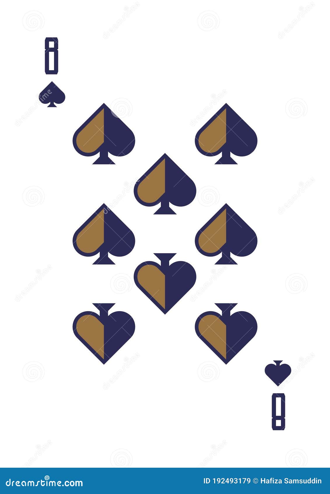 Eight of Spades. Vector Illustration Decorative Design Stock Vector ...