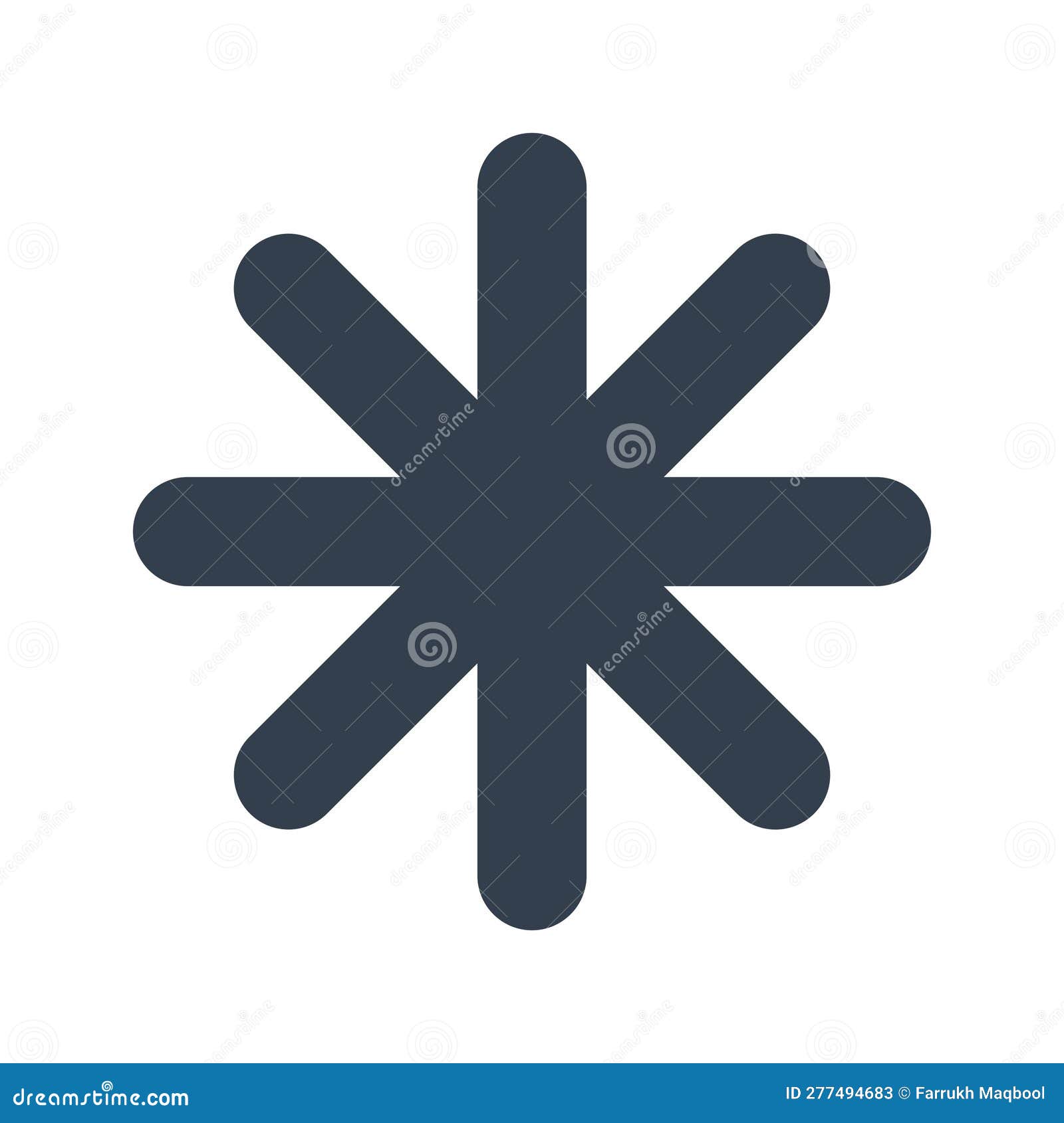 Eight-Spoked Asterisk Icon Vector Image. Stock Vector - Illustration of ...