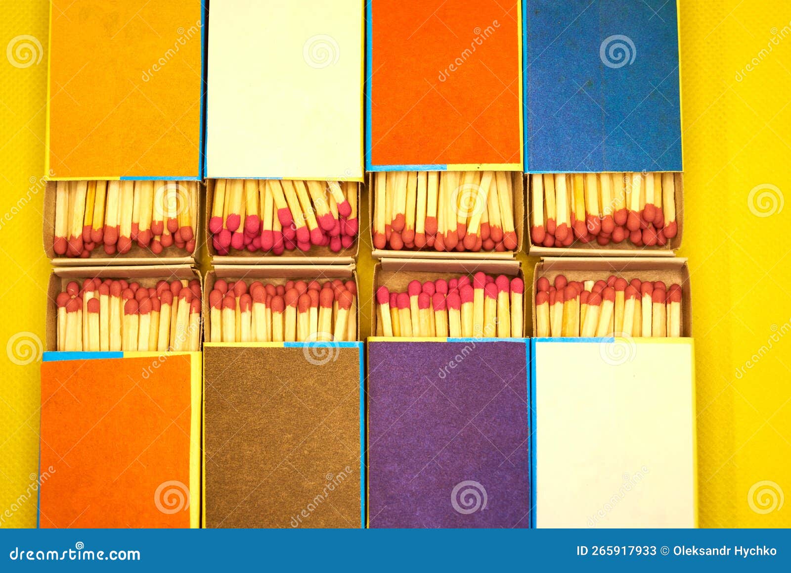 Eight Stacked Packs of Matches on the Table Stock Image - Image of ...